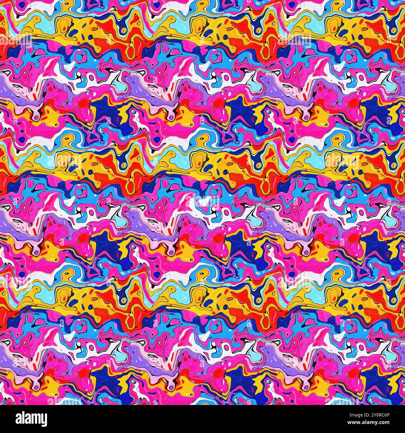 Whimsical ink splodge digital pattern with fun dripping paint effect ...