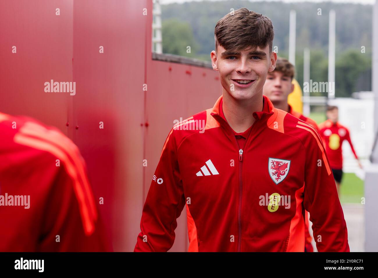 PONTYCLUN, WALES - 02 SEPTEMBER 2024: Wales' Charlie Crew during a ...