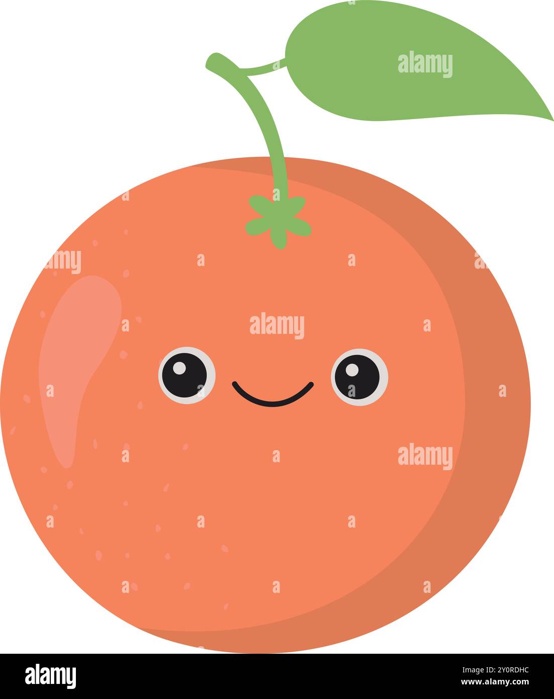 Orange kawaii cartoon smiling Stock Vector Images - Alamy