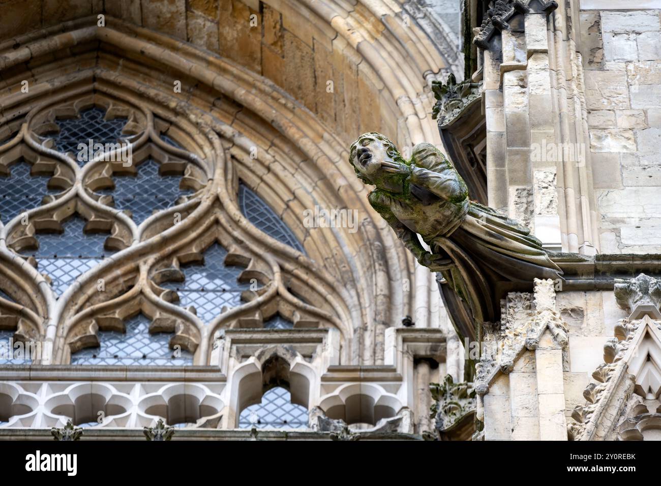 Gargoyle on the Minster in York, architecture detail in North Yorkshire ...