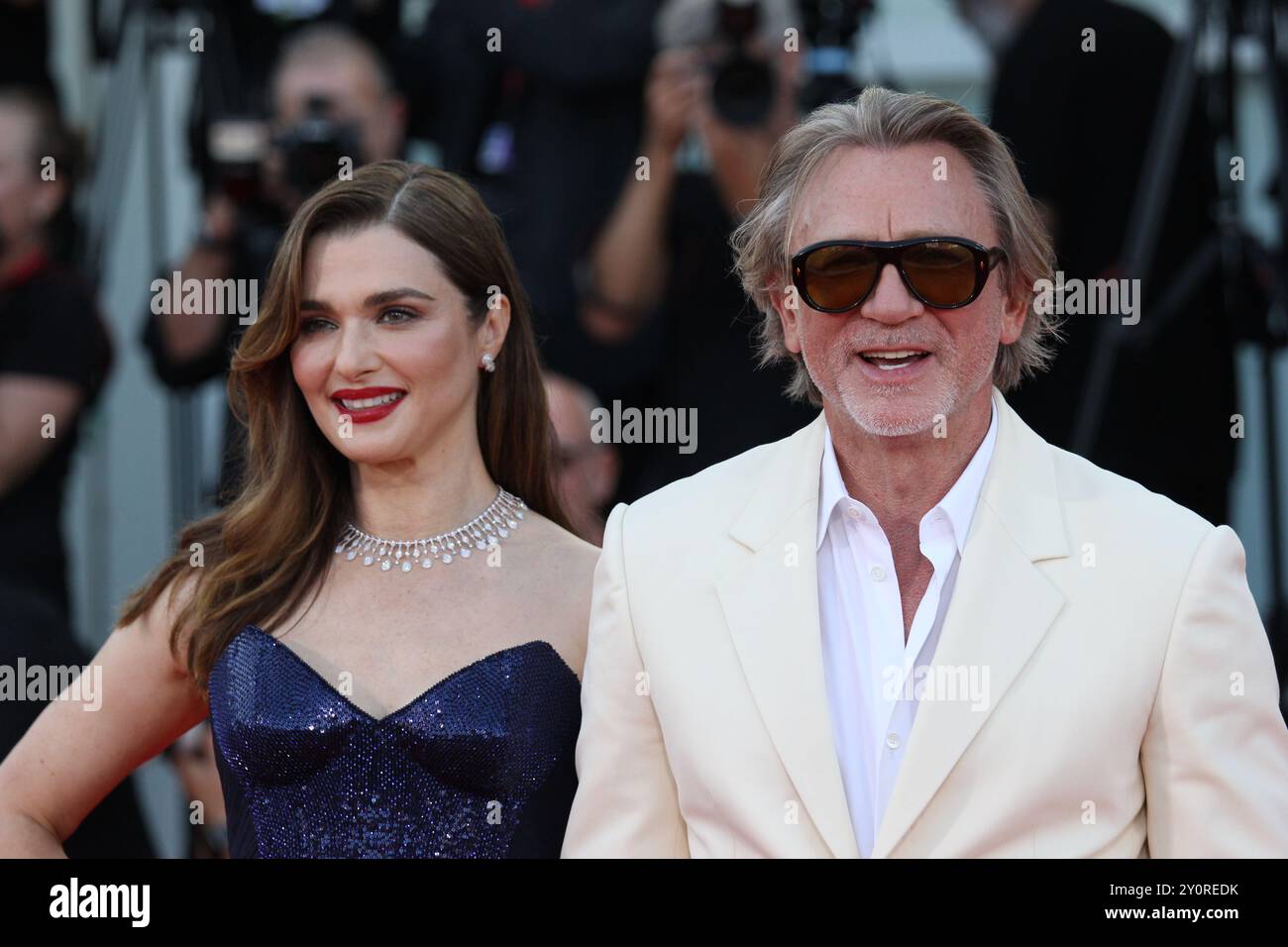 Daniel Craig Rachel Weisz red carpet Queer 2024 Venice Stock Photo - Alamy