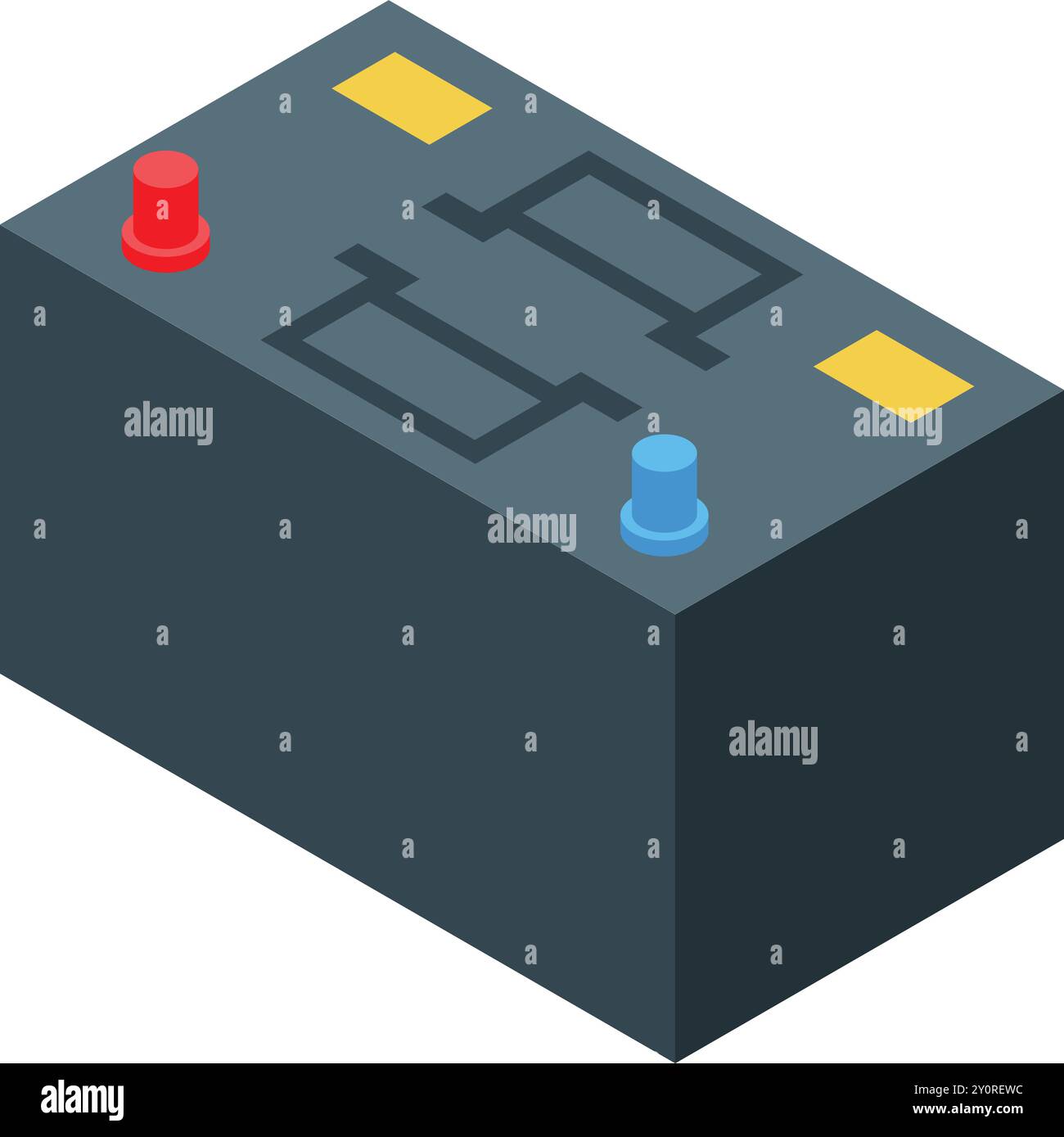 Car battery is supplying electrical energy for starting the engine and ...