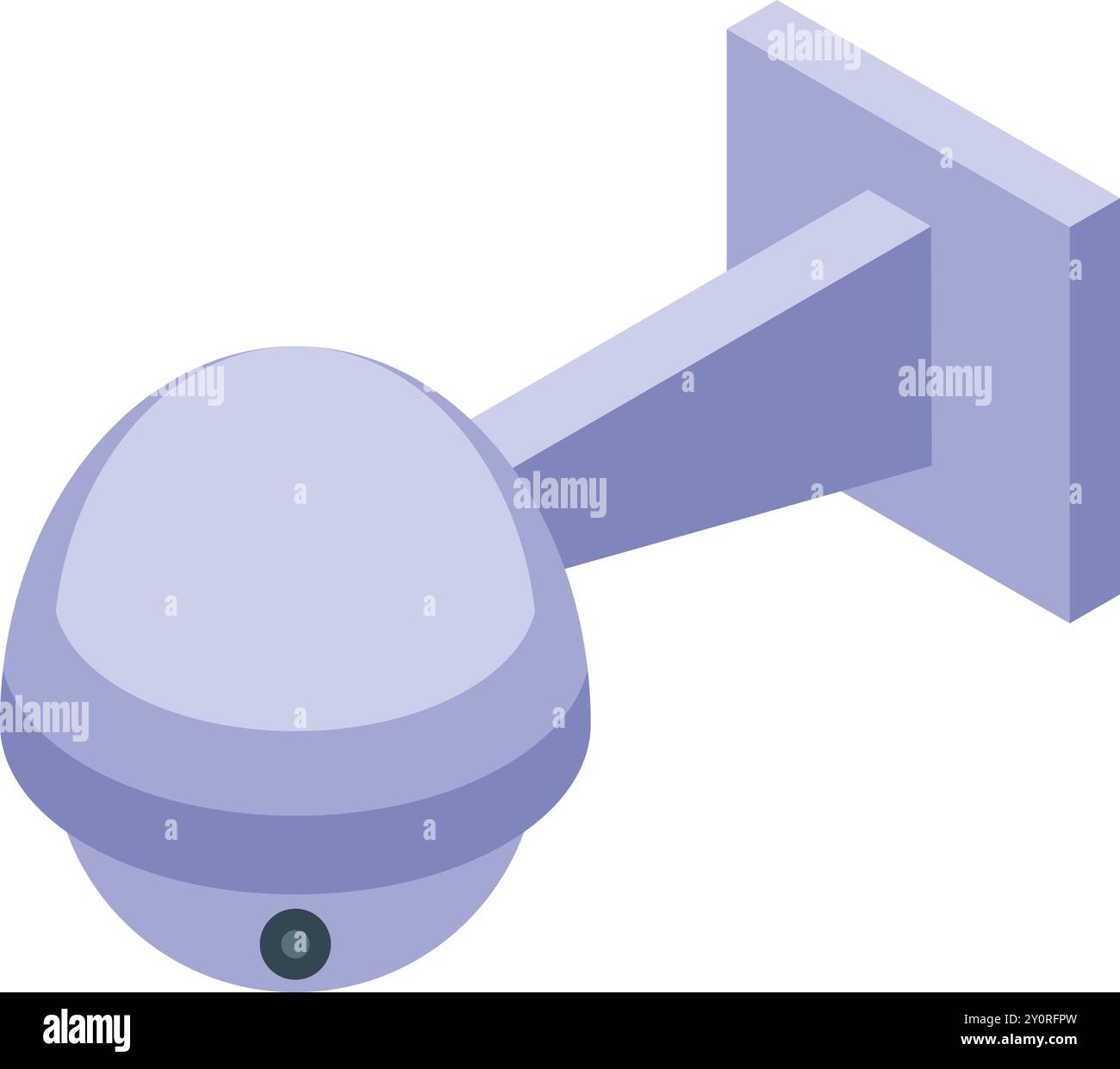 Modern cctv camera is mounted on a wall, providing security ...
