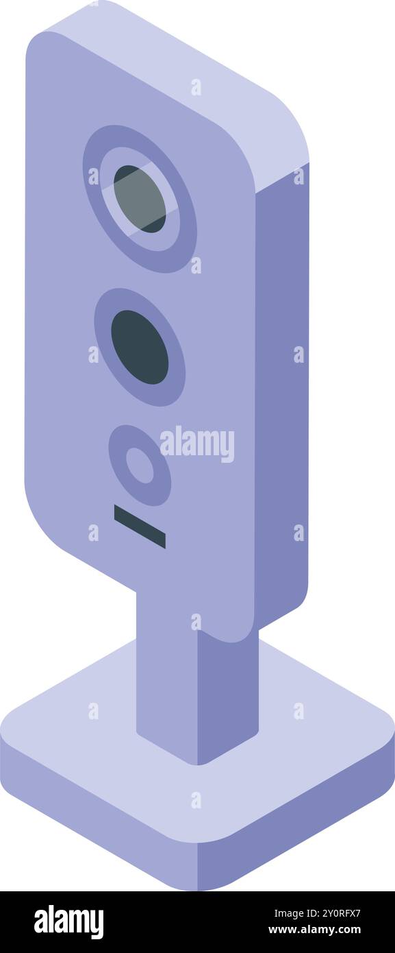 Modern cctv camera detecting motion in isometric view Stock Vector ...