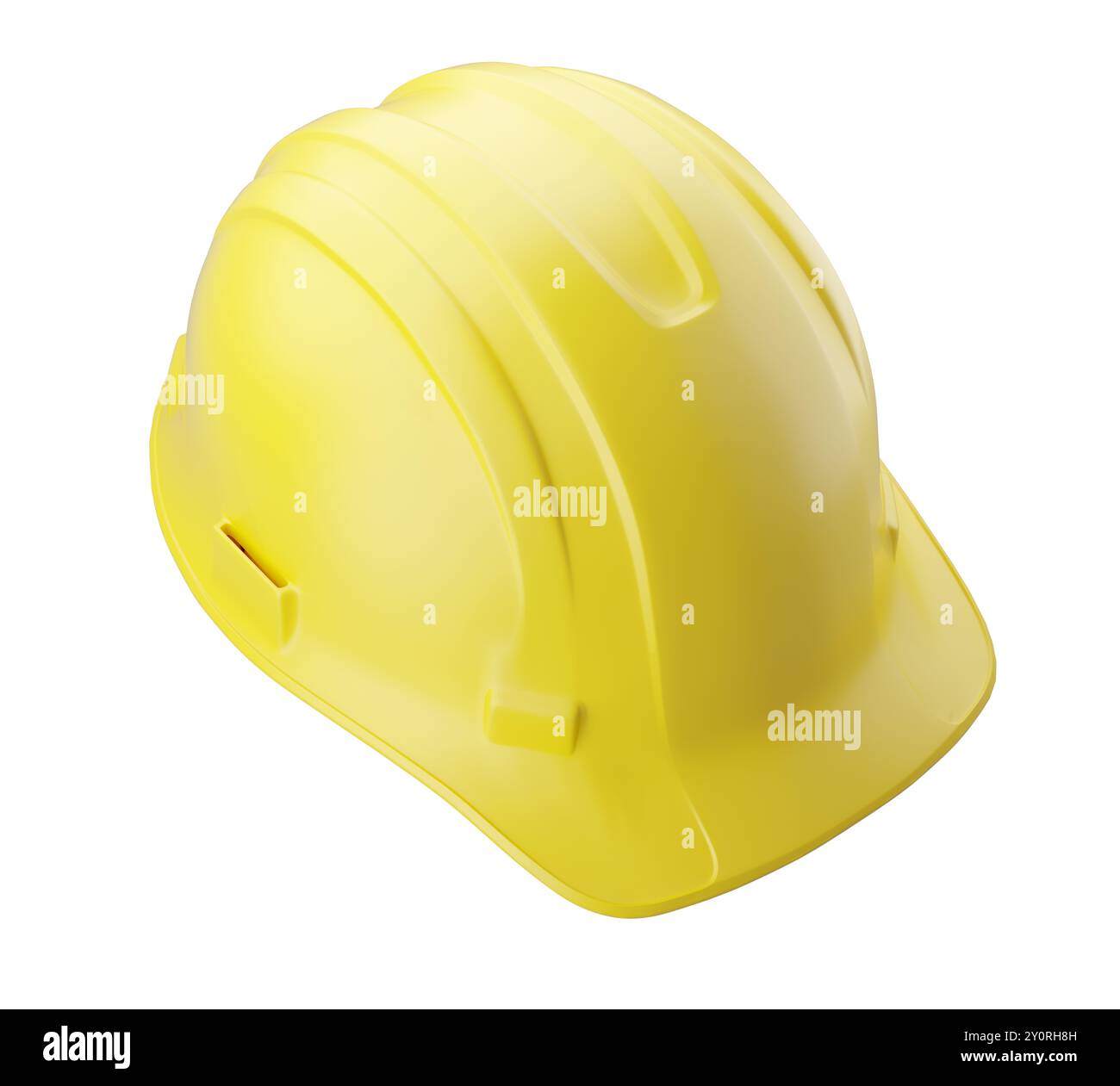Yellow Construction Hard Hat Isolated on a White Background Stock Photo ...