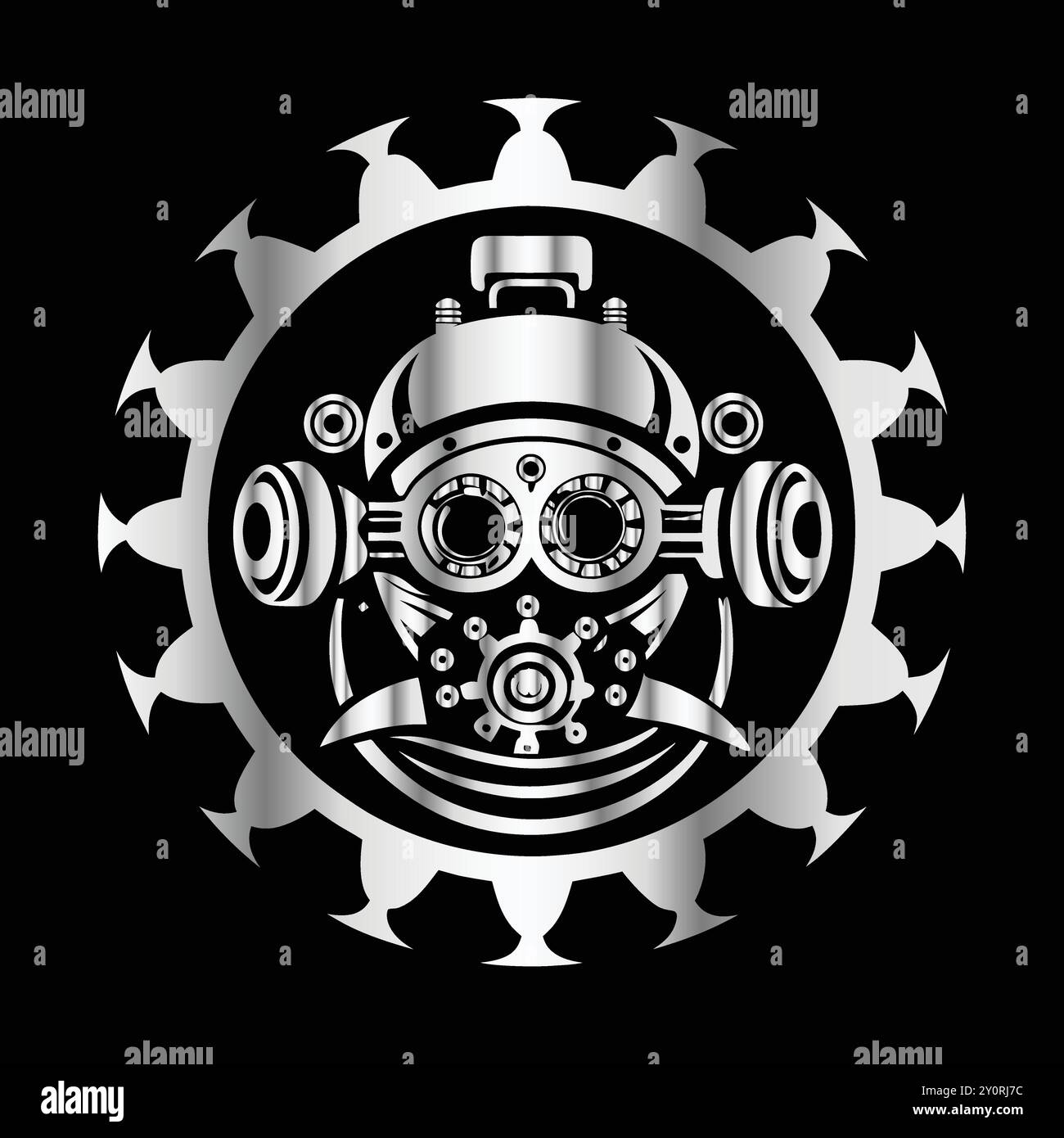 Logo for scuba diving on an isolated background. Vector logo or icon ...