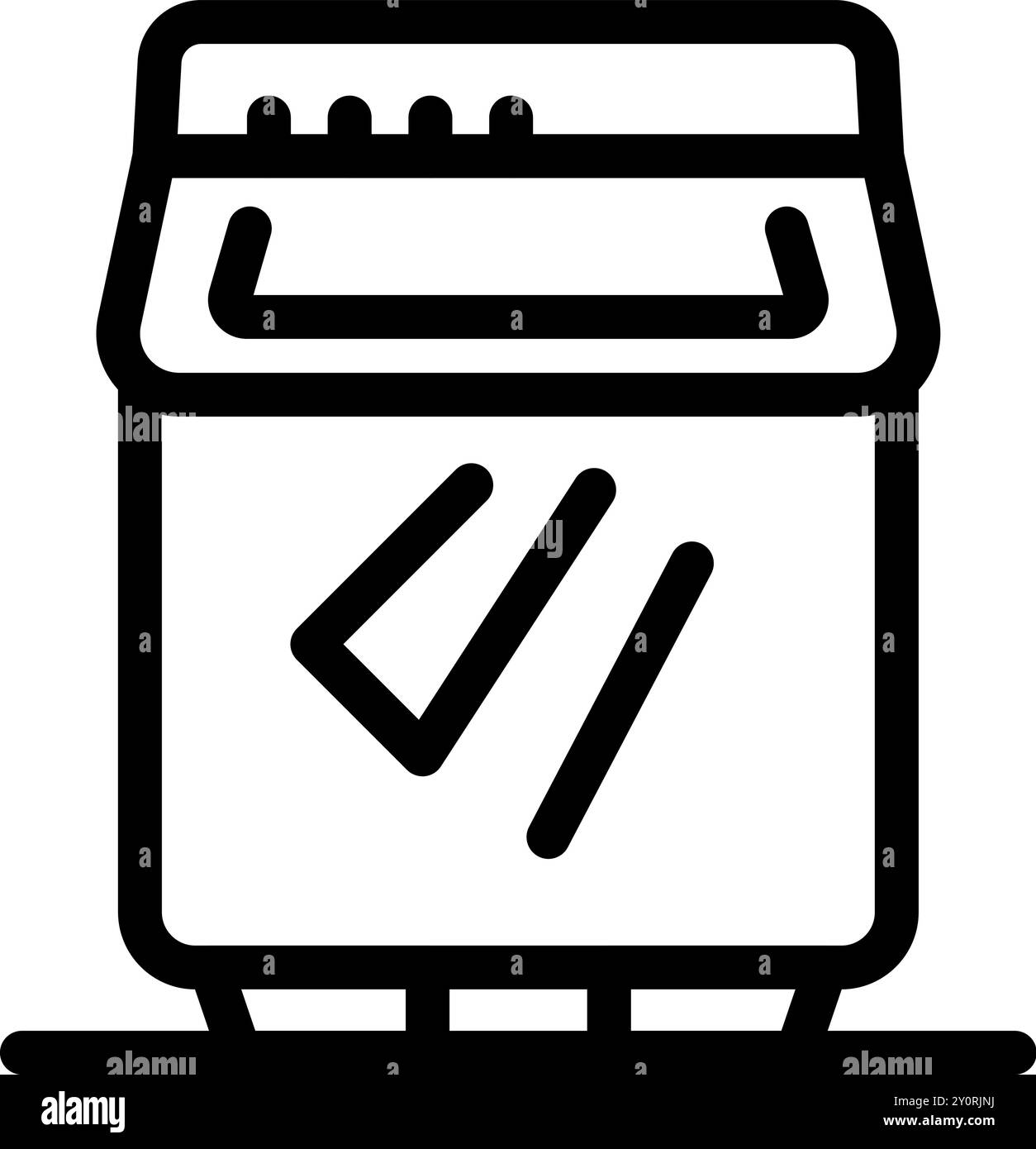 Simple outline icon representing a washing machine, suggesting laundry ...