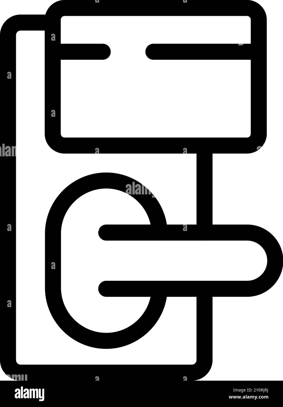 Simple icon of an electronic hotel door lock using a key card, designed ...