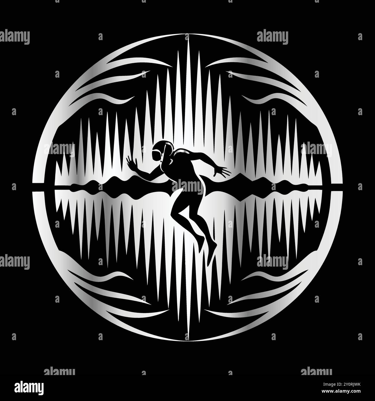 Logo for scuba diving on an isolated background. Vector logo or icon ...