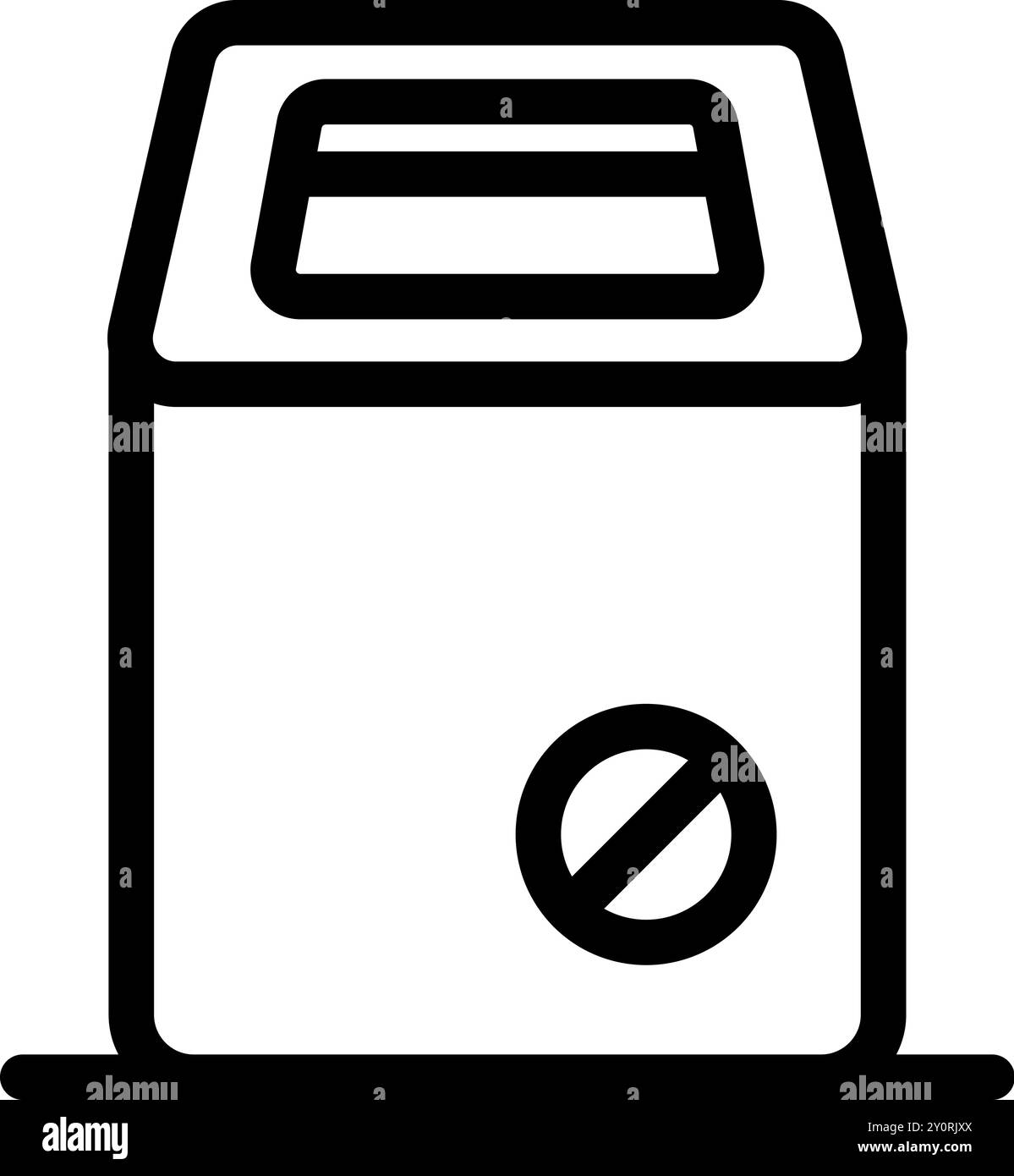 Simple vector of a payment terminal with a crossed out credit card ...