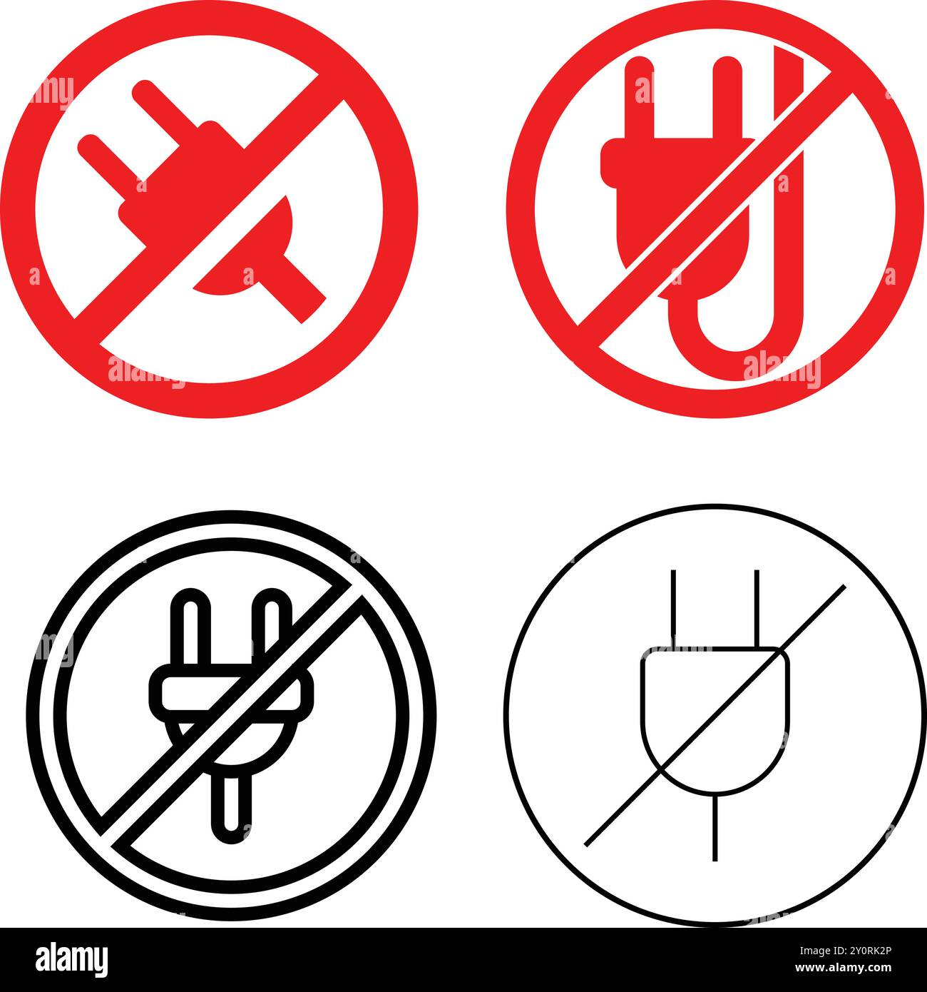 Electricity unplug safety Stock Vector Images - Alamy