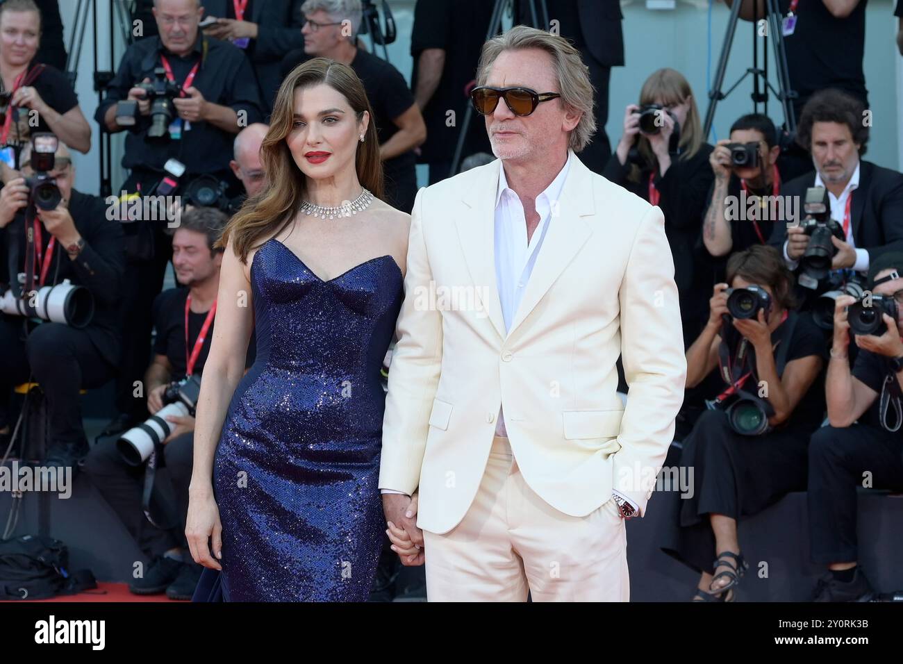 Venice Lido, Italy. 03rd Sep, 2024. Rachel Weisz (l) and Daniel Craig ...