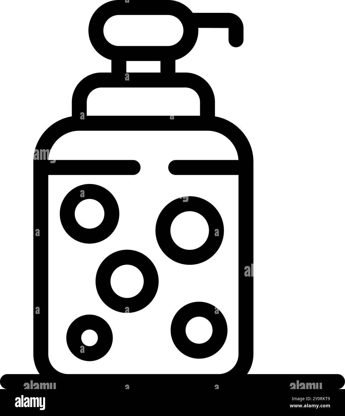 Simple line icon style illustration representing a dispenser of liquid ...