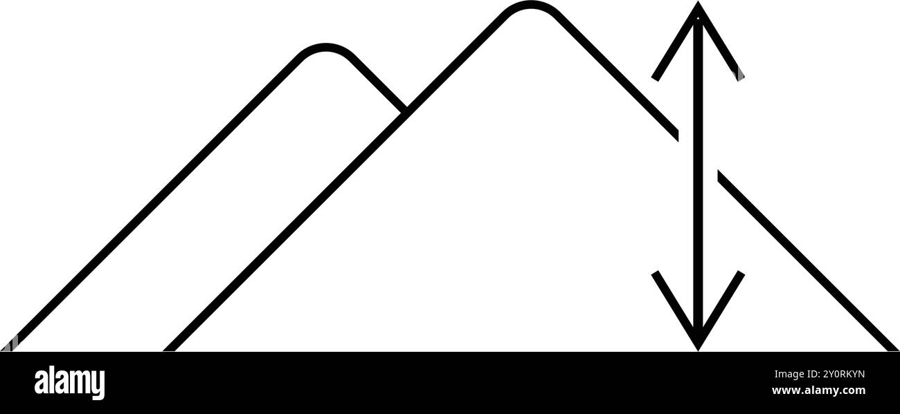altitude icon, height symbol illustration design Stock Vector Image ...