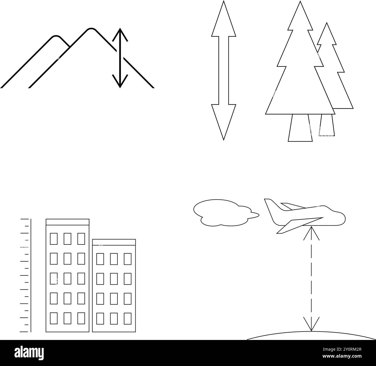 altitude icon, height symbol illustration design Stock Vector Image ...