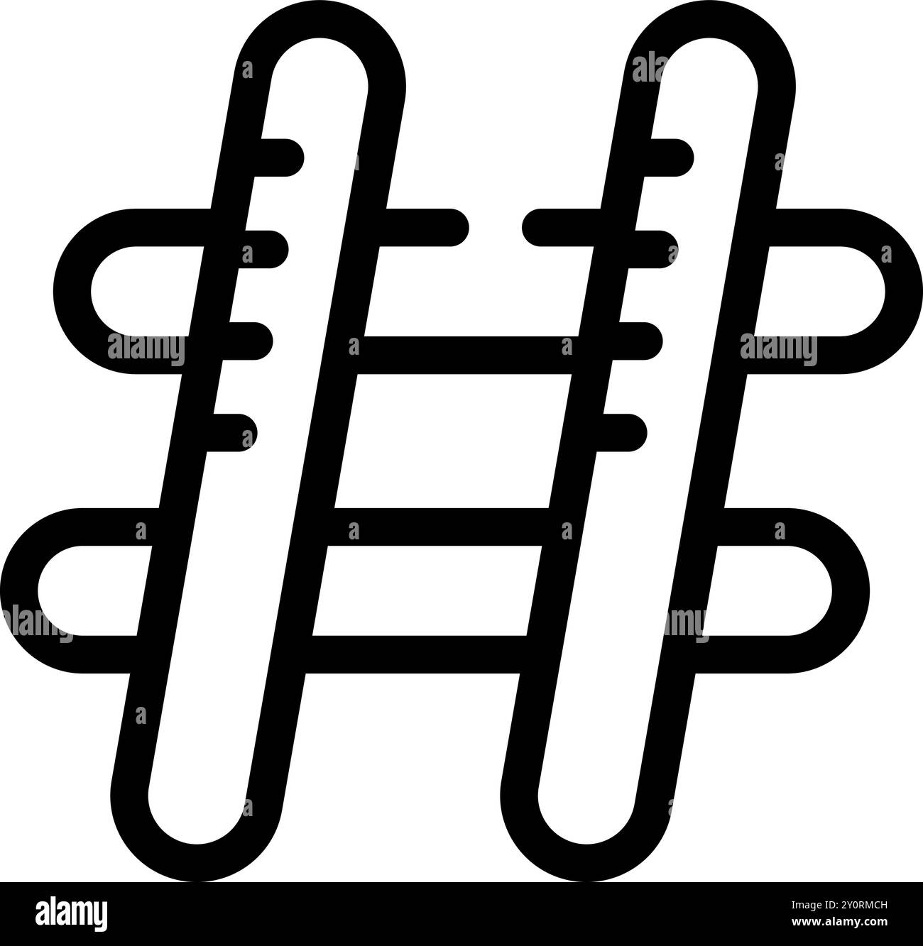 This vector illustration features a bold hashtag symbol, commonly used ...