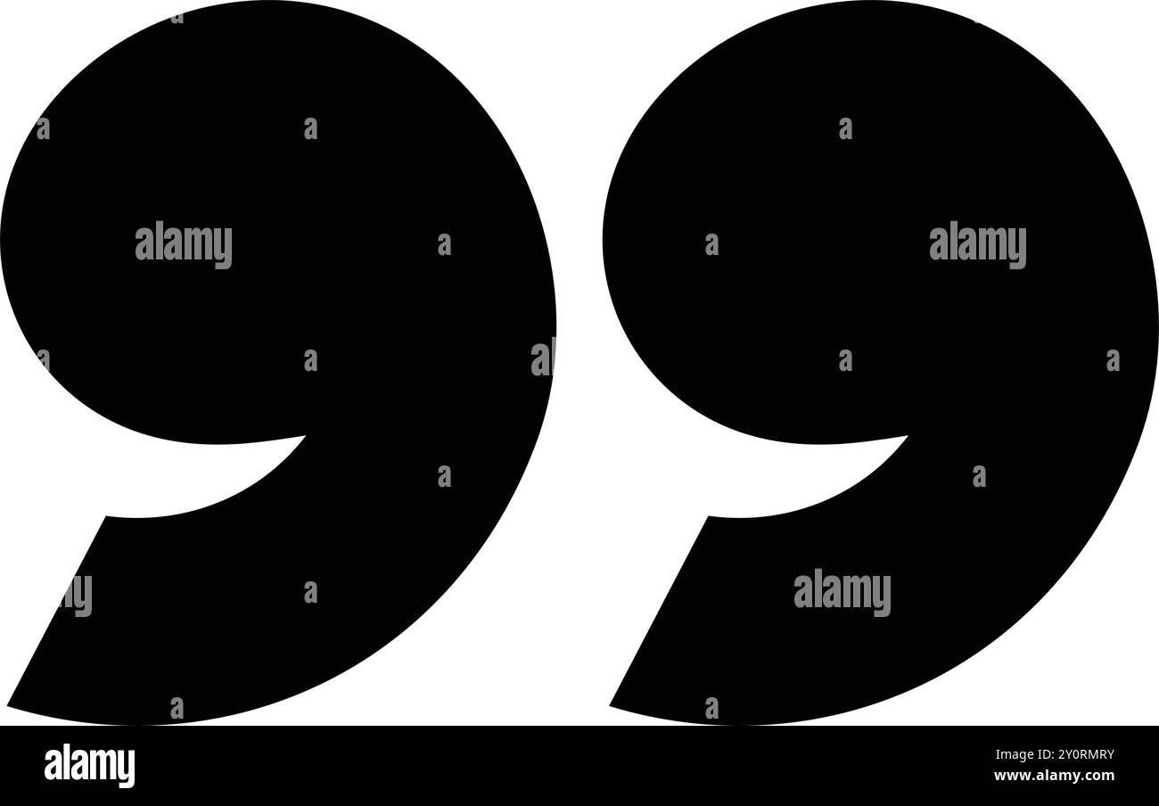 Icon double quotation marks Stock Vector Images - Alamy