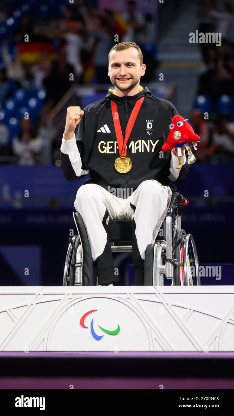 Paris, France. 04th Sep, 2024. Paralympics, Paris 2024, wheelchair ...
