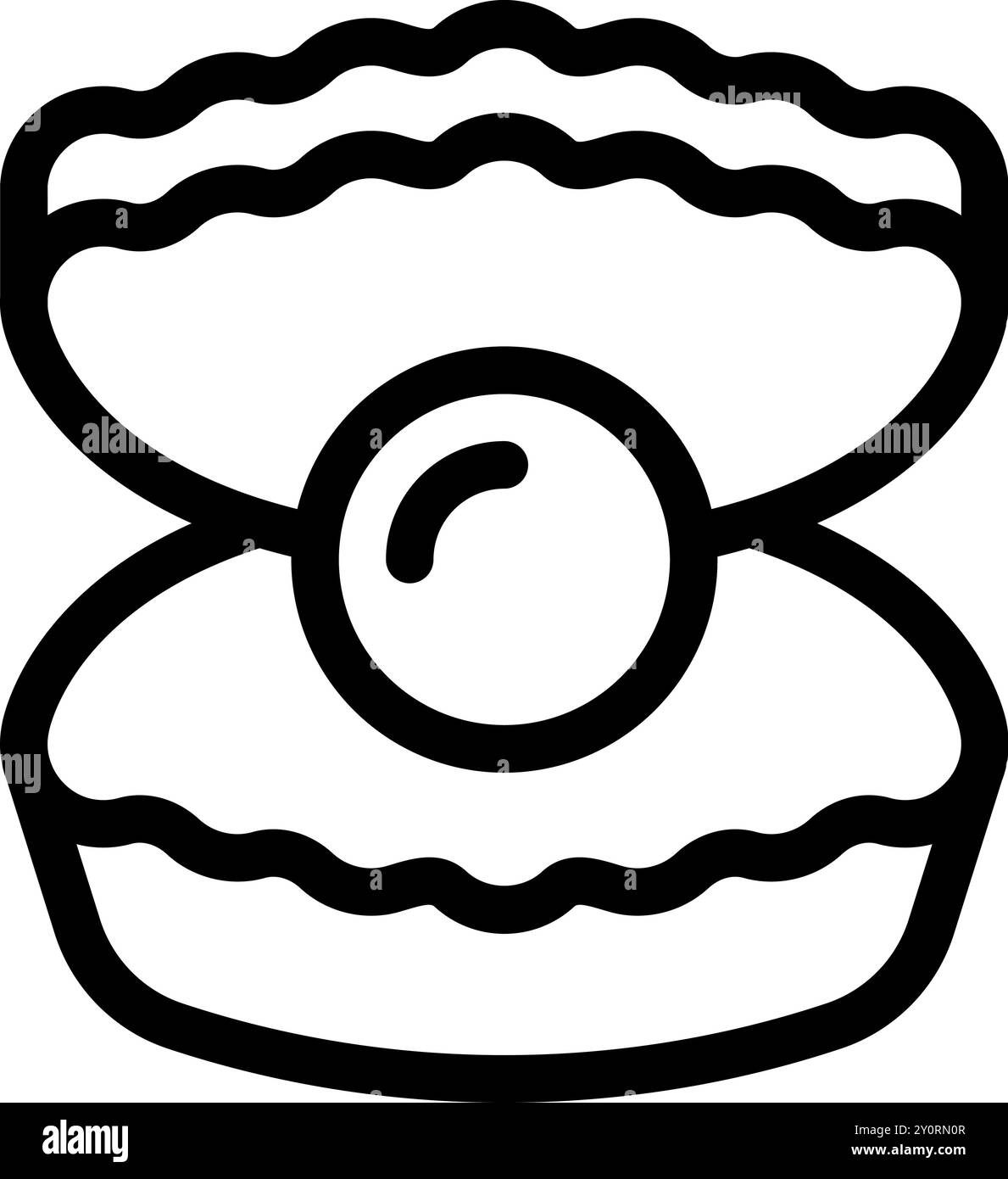 Open oyster shell with a big shining pearl inside Stock Vector Image ...