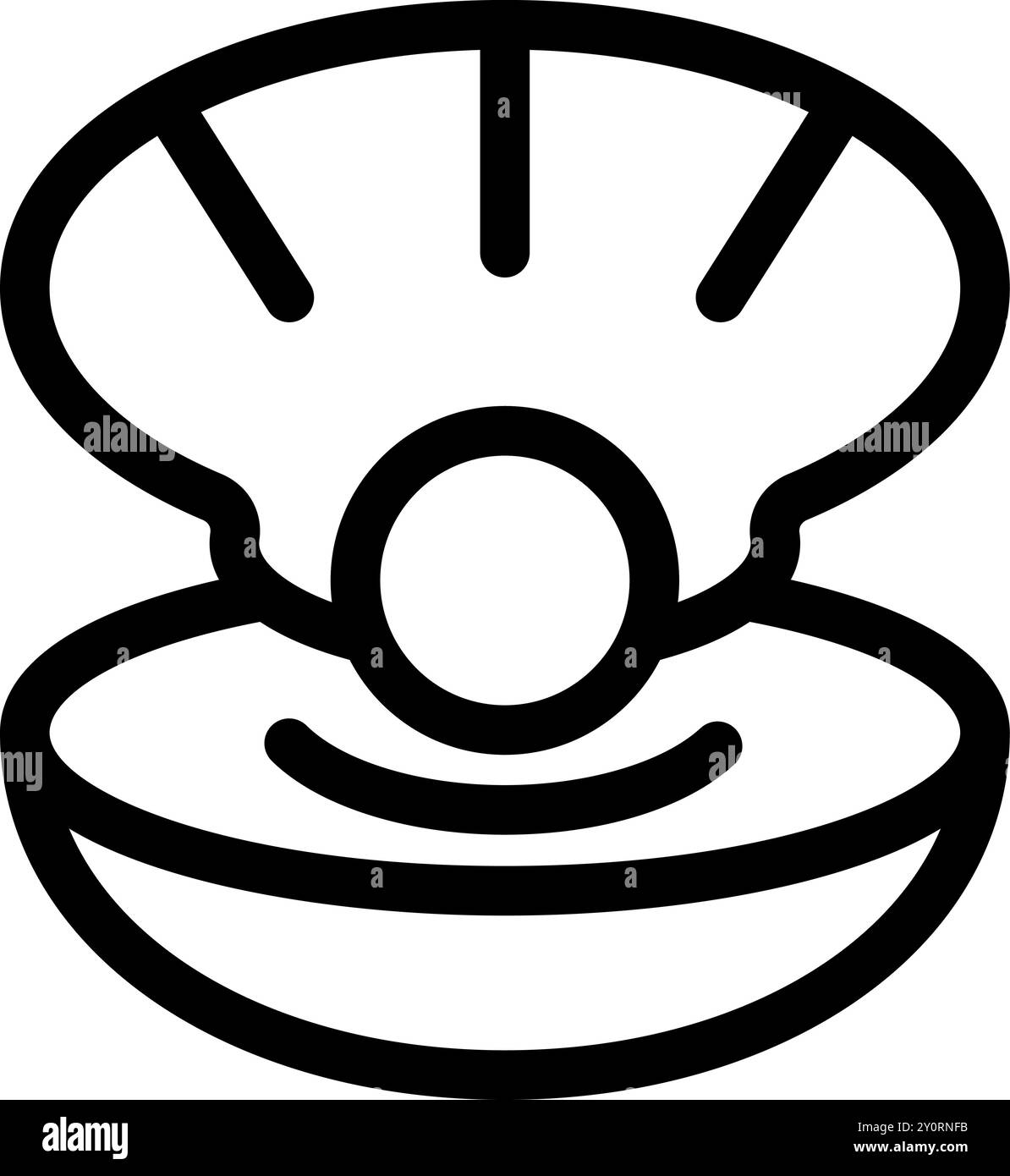 Open oyster shell with a white pearl inside, marine life concept Stock ...