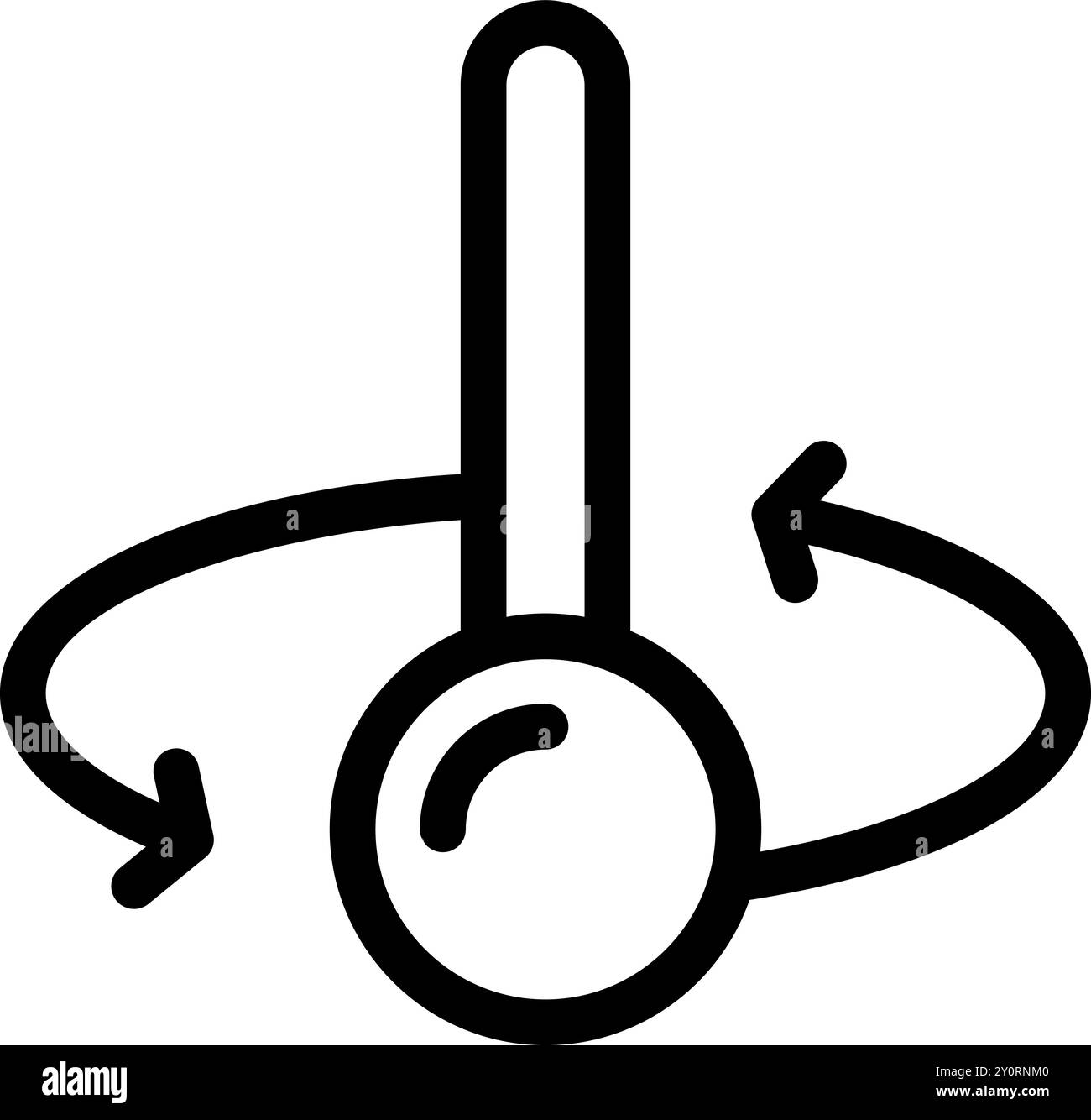 Simple illustration of a pendulum in motion, representing a fundamental ...