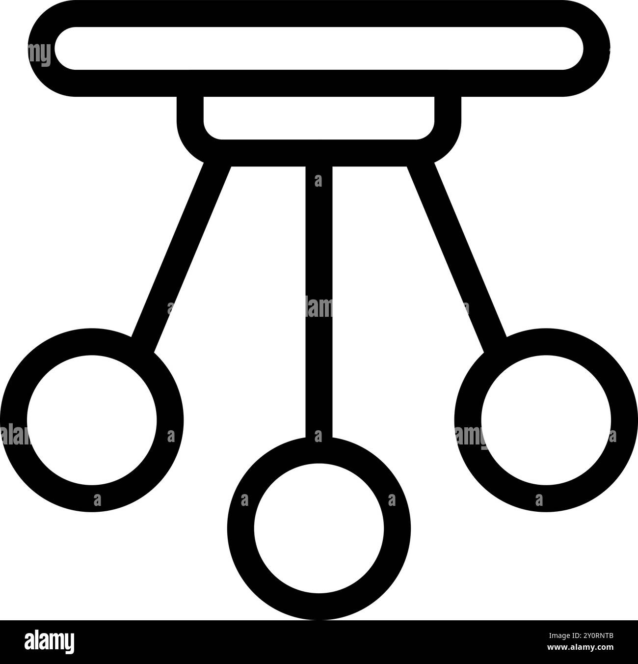 Simple illustration of a newton's cradle, perfect for science and ...