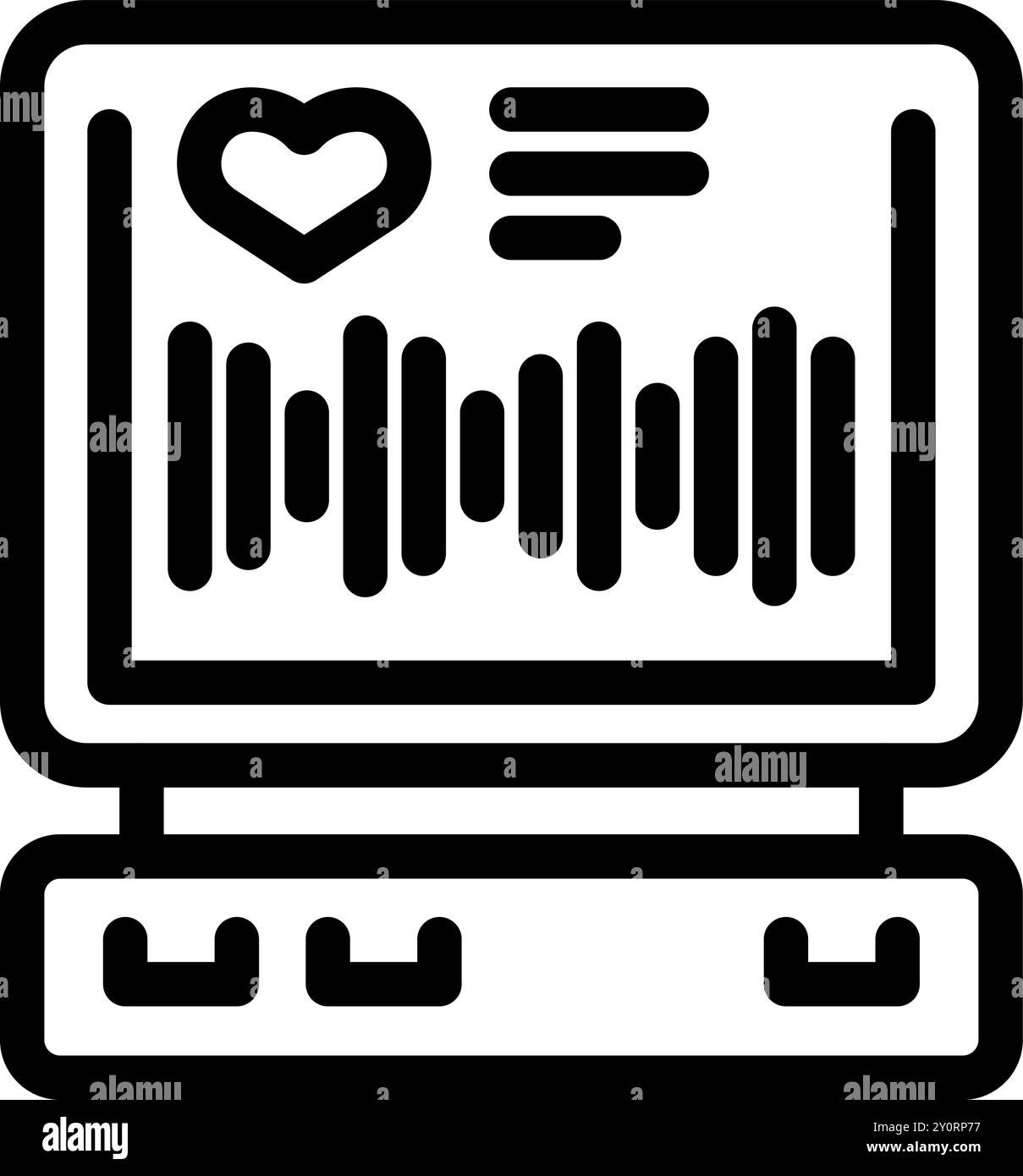 Medical device displaying a heartbeat with a pulse rate graph for ...