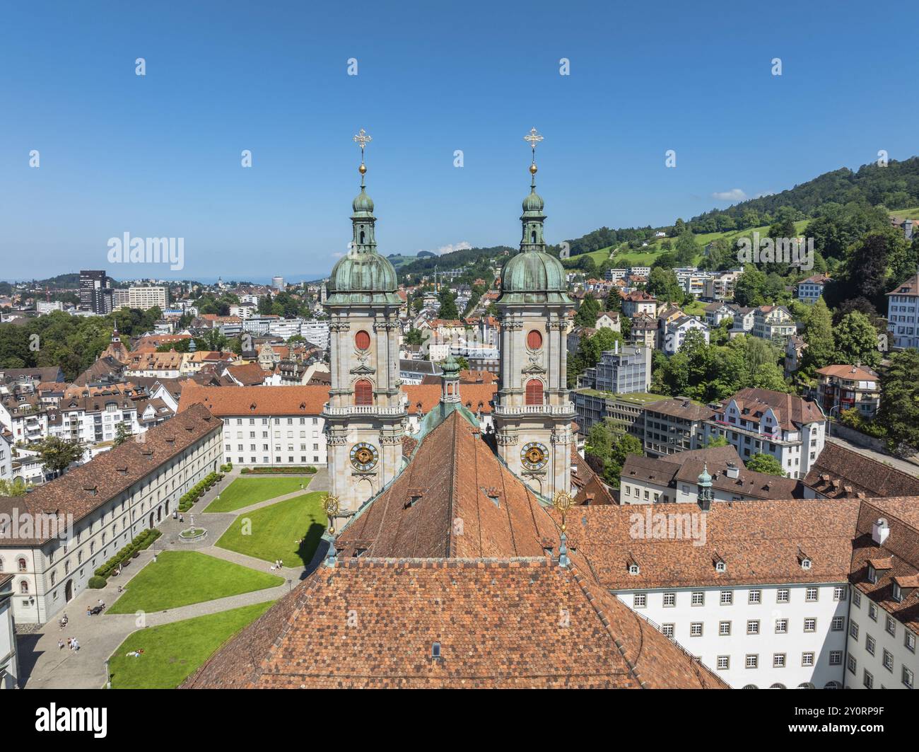 The twin towers, twin towers of the cathedral, Collegiate Church of St ...