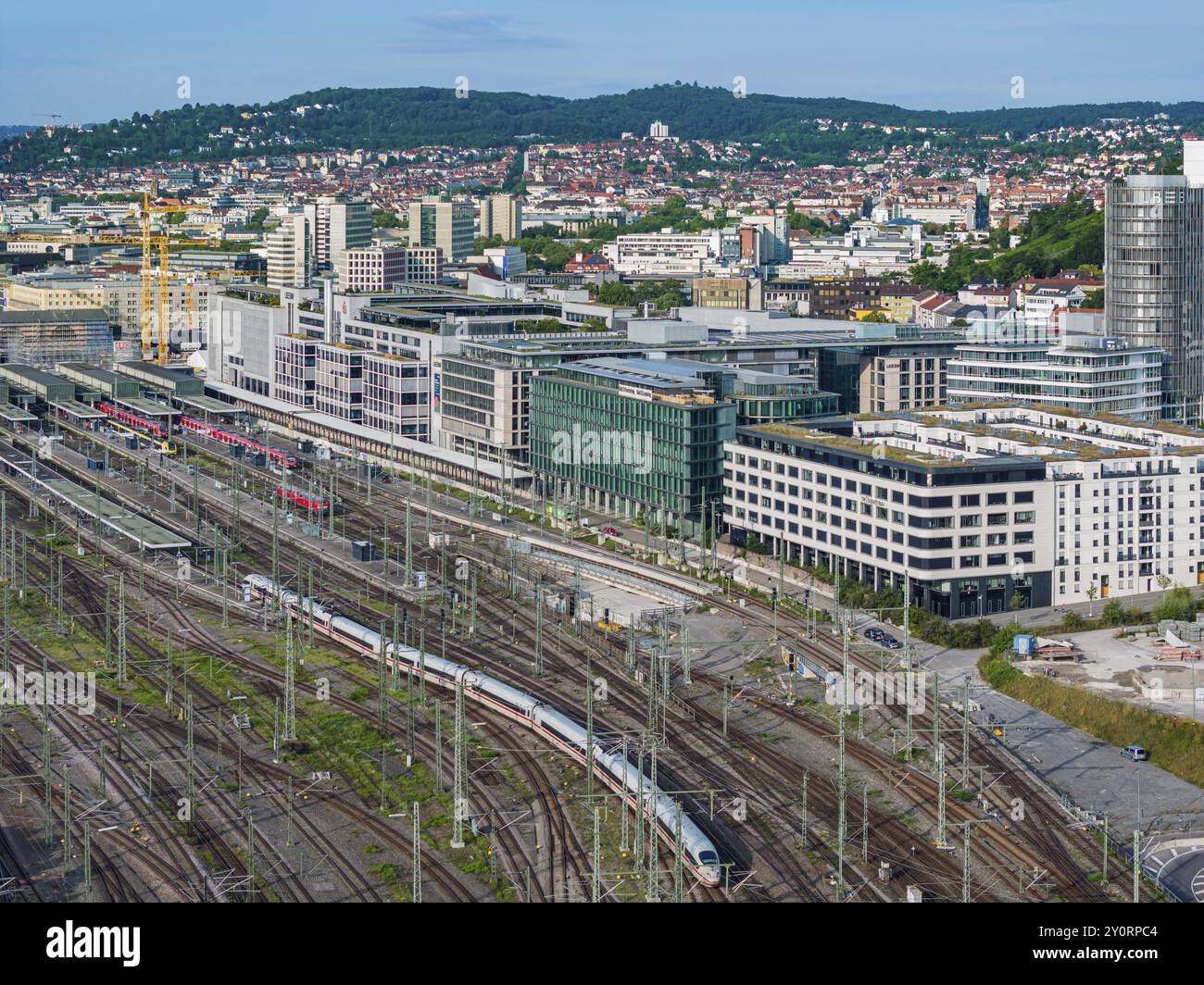 Platform apron at the main station with ICE. Europaviertel. After ...