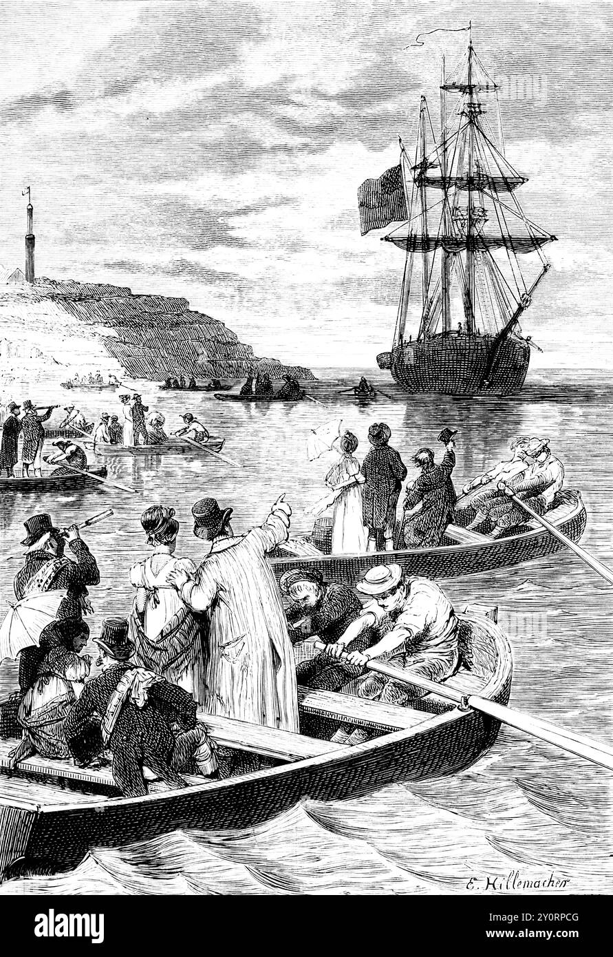Embarkation for Napoleon's voyage via Plymouth to his second exile on ...