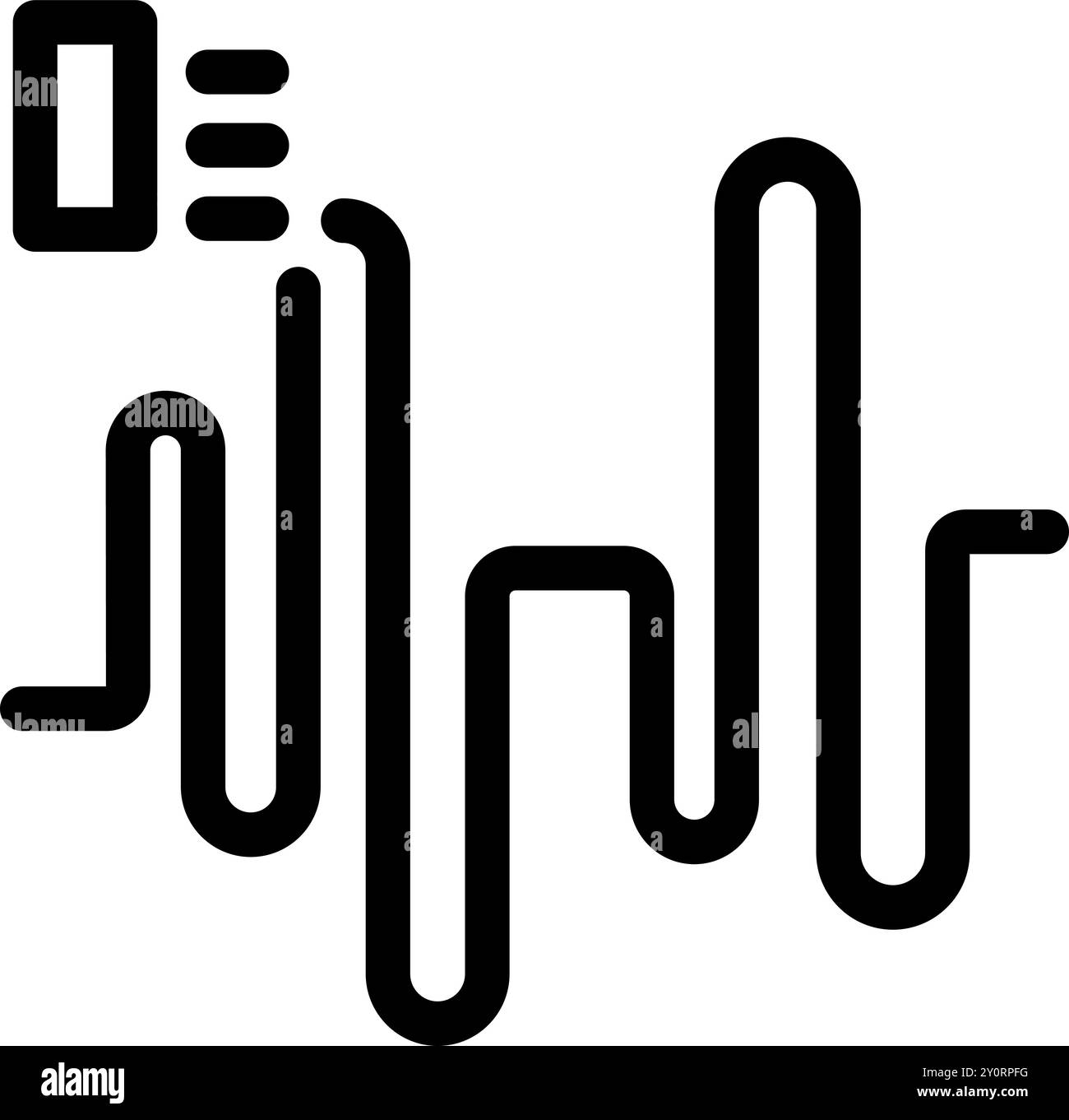 Bold icon of a sound wave generating from a smartphone Stock Vector ...