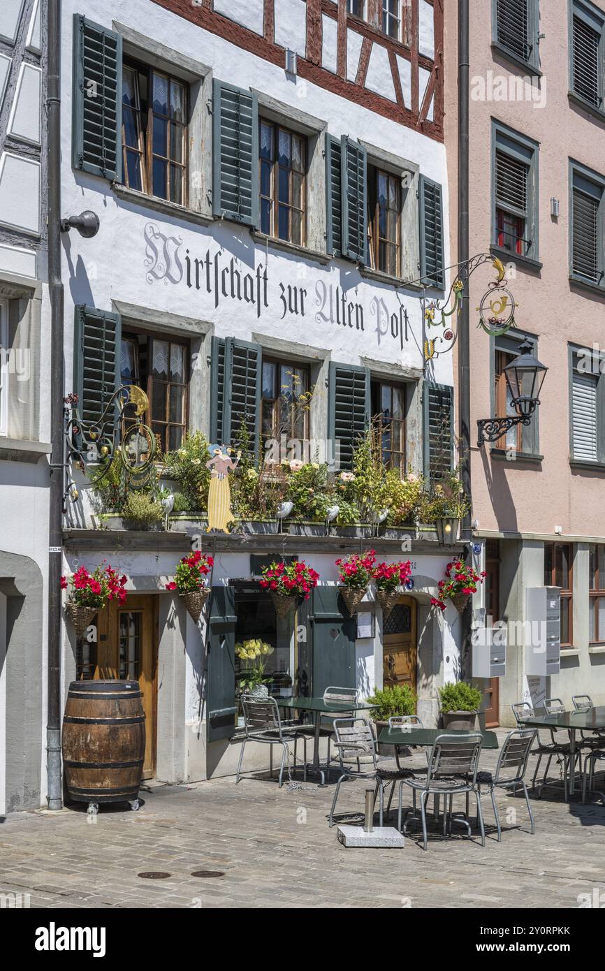 Pub, restaurant, pub zur alten Post with outdoor catering in a historic ...