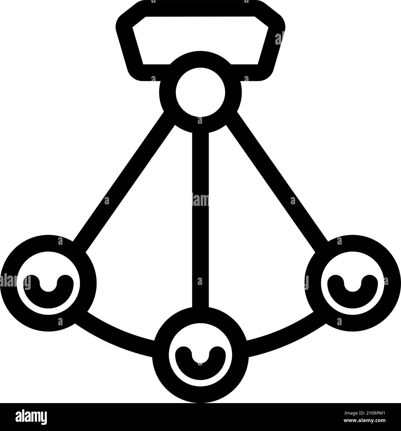 This icon of a network topology represents a decentralized structure ...