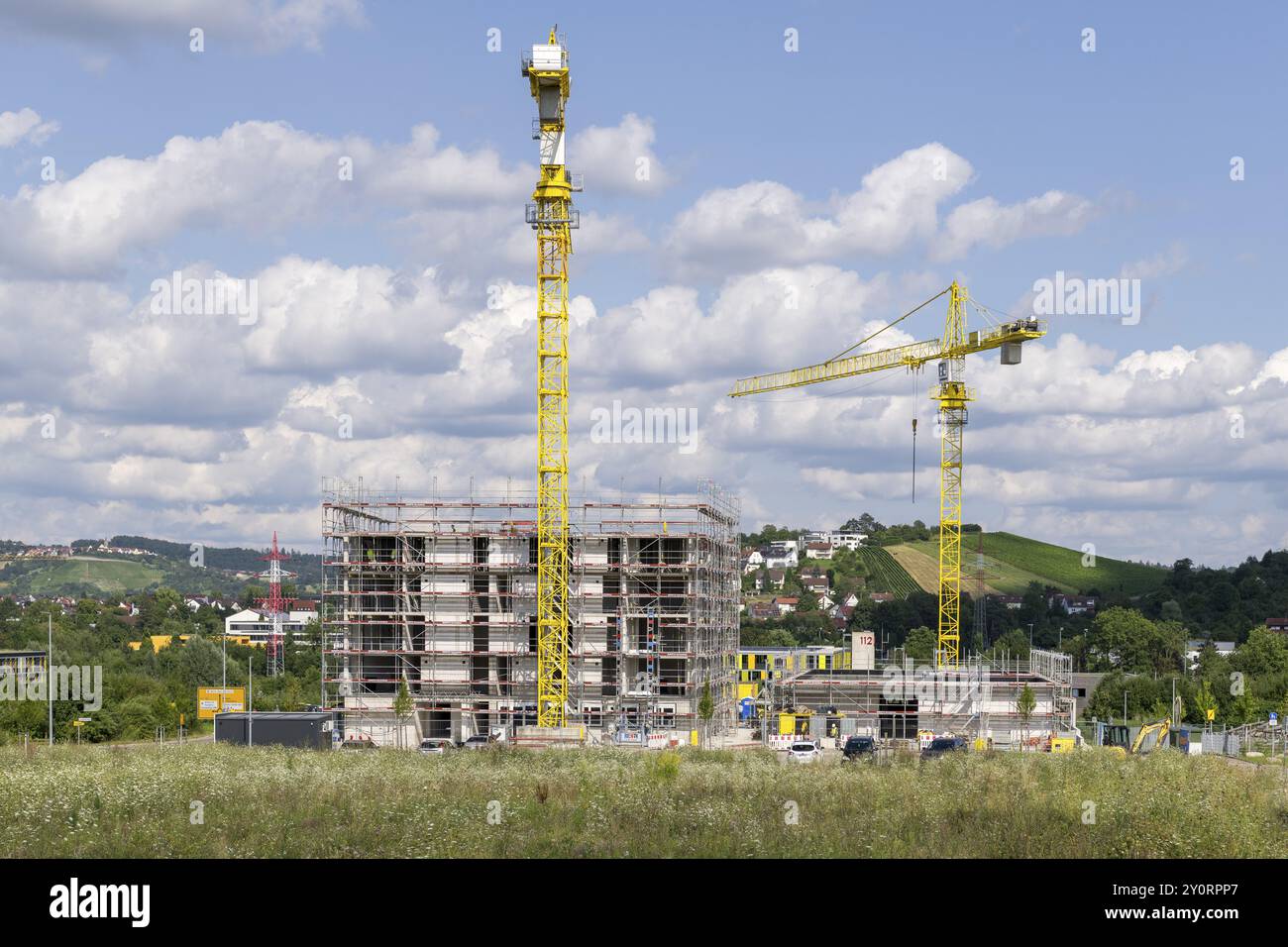 Housing construction, new construction of 50 flats, new development ...