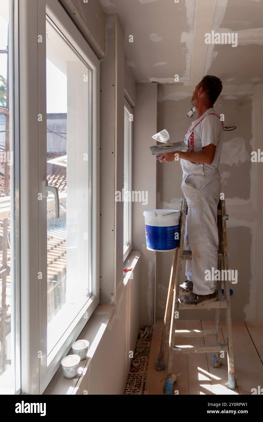 Remodeling in the house (building) that is under remodeling, renovation ...