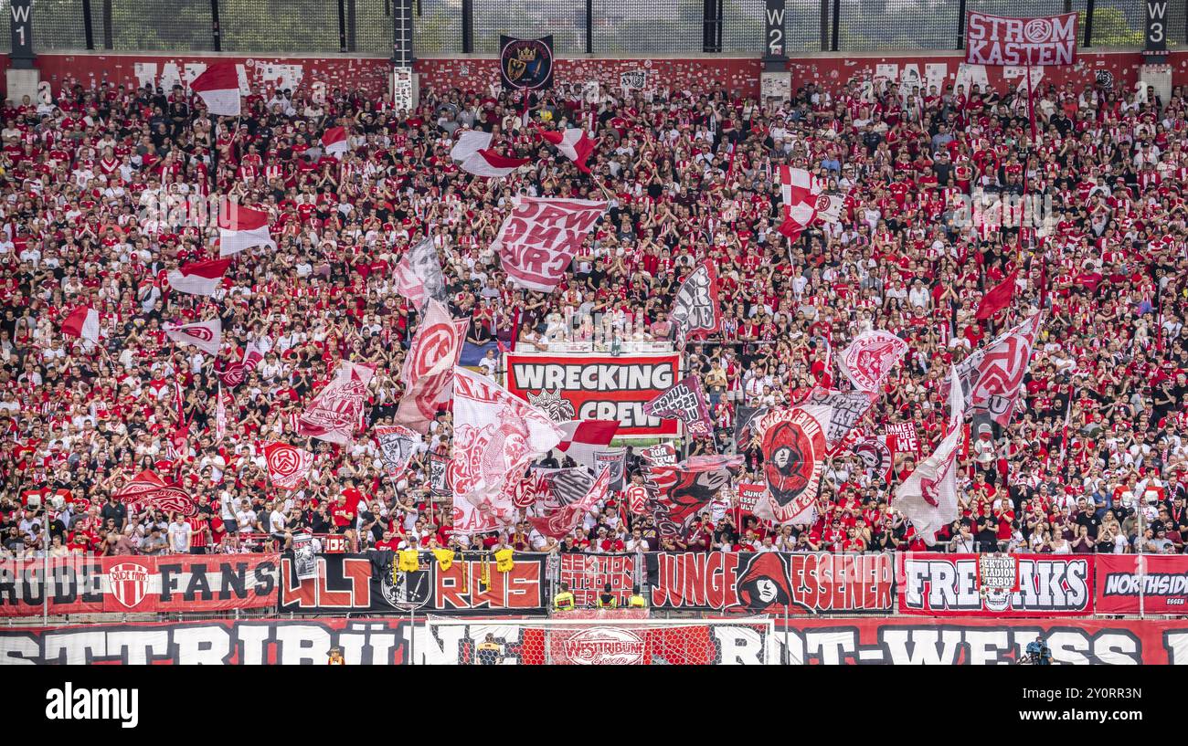 The football stadium of Rot-Weiss Essen, 3rd league, stadium at the ...
