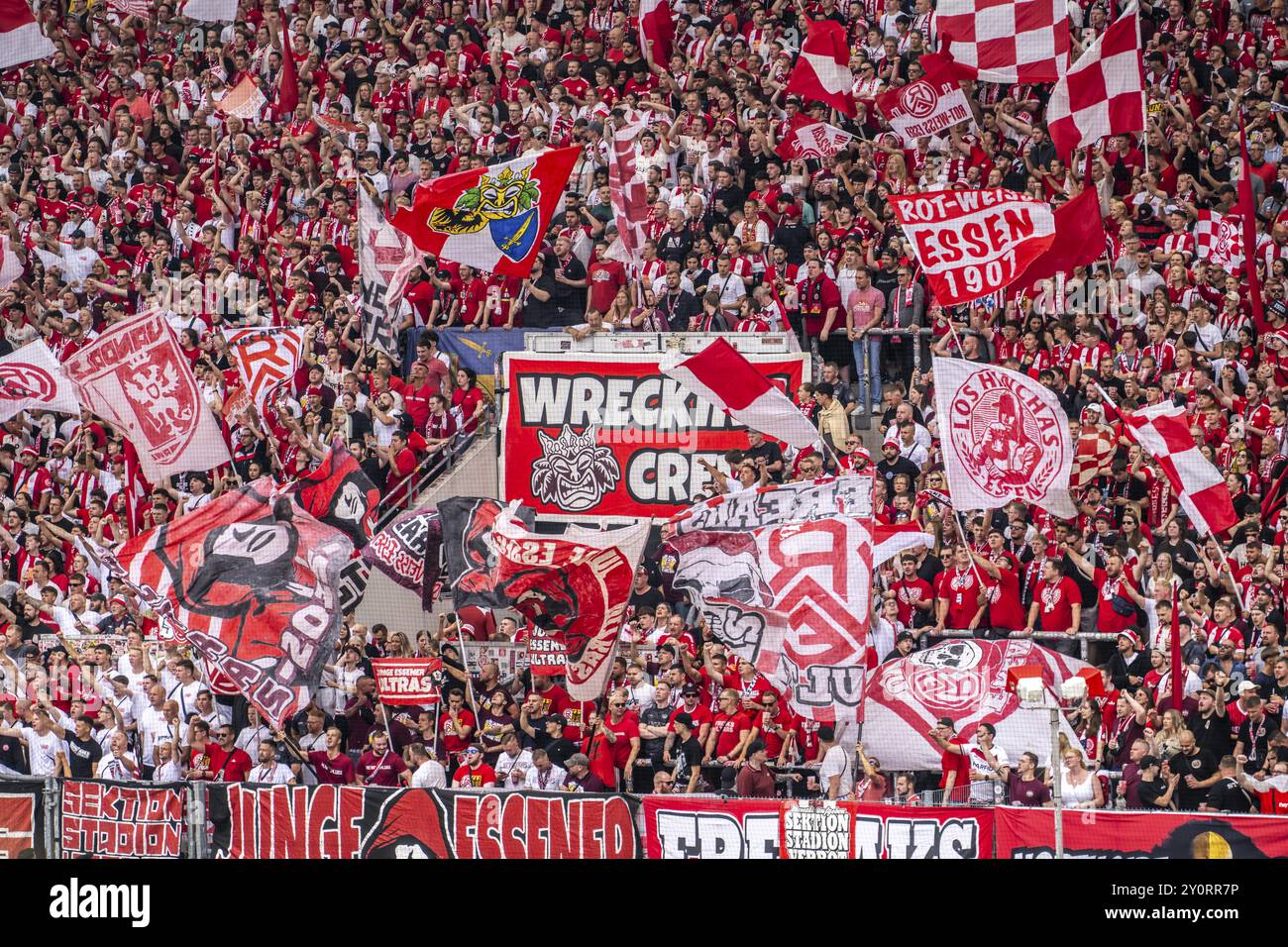 The football stadium of Rot-Weiss Essen, 3rd league, stadium at the ...