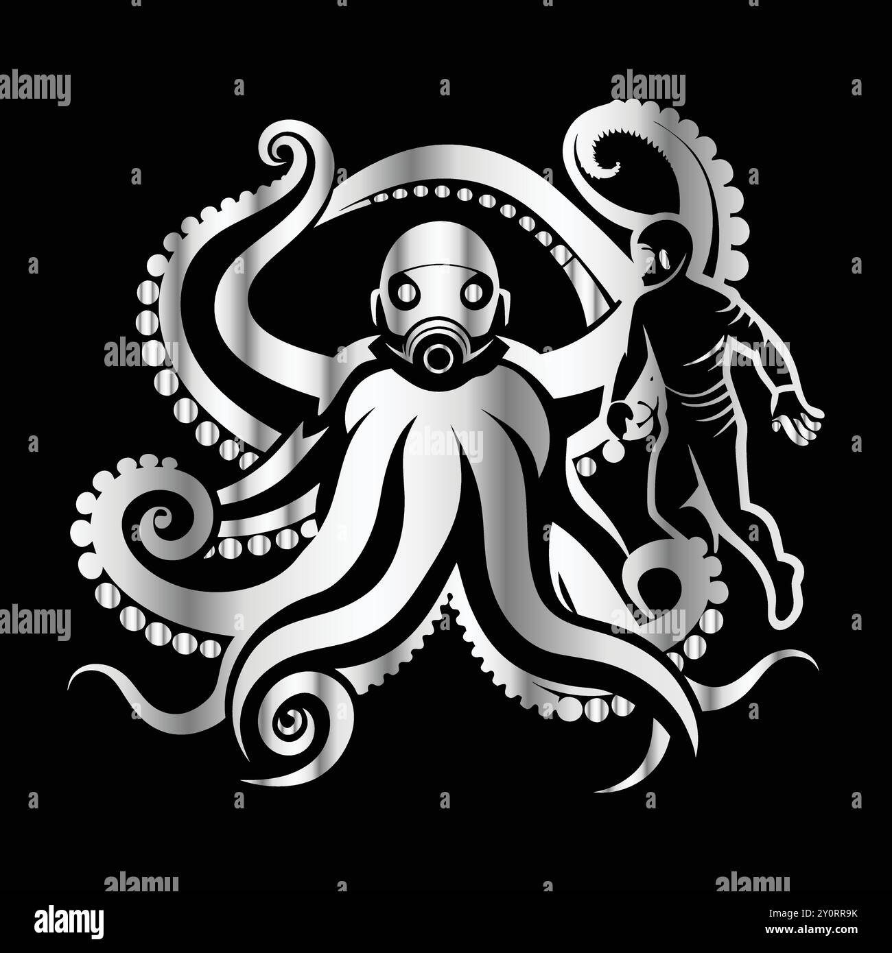 Logo for scuba diving on an isolated background. Vector logo or icon ...