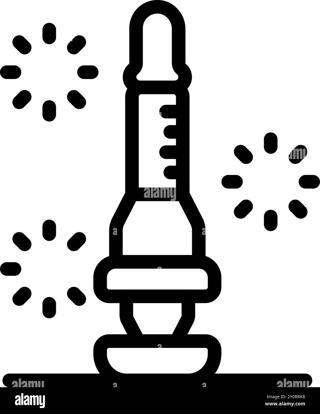 Car spark plug generating electrical sparks, essential component for ...