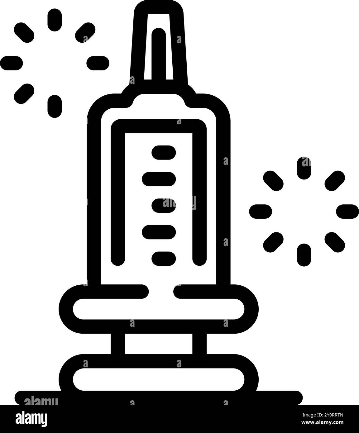 Simple medical syringe injection icon, representing vaccination and ...