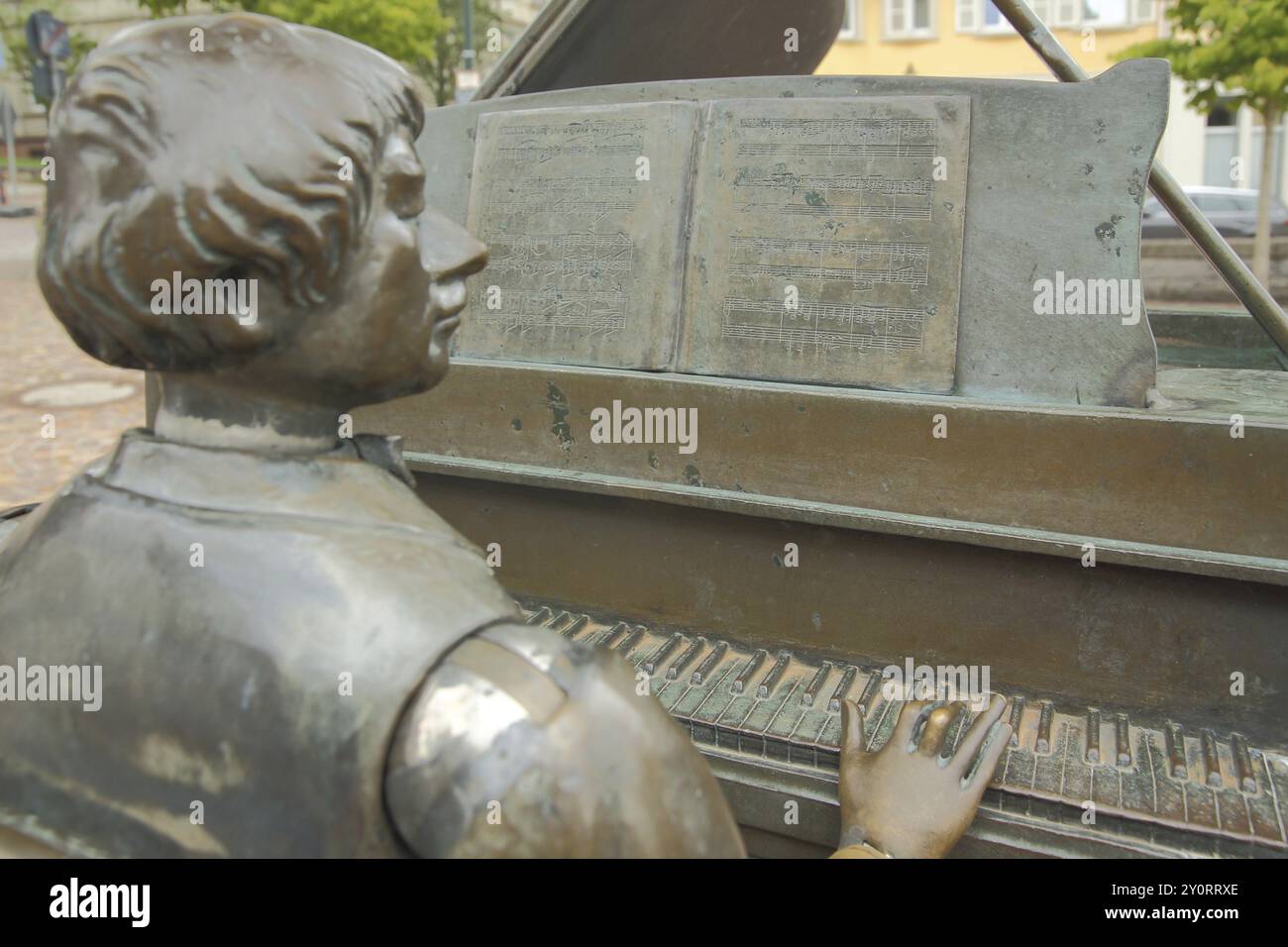 Musician's fountain with piano player with score by Bonifatius ...