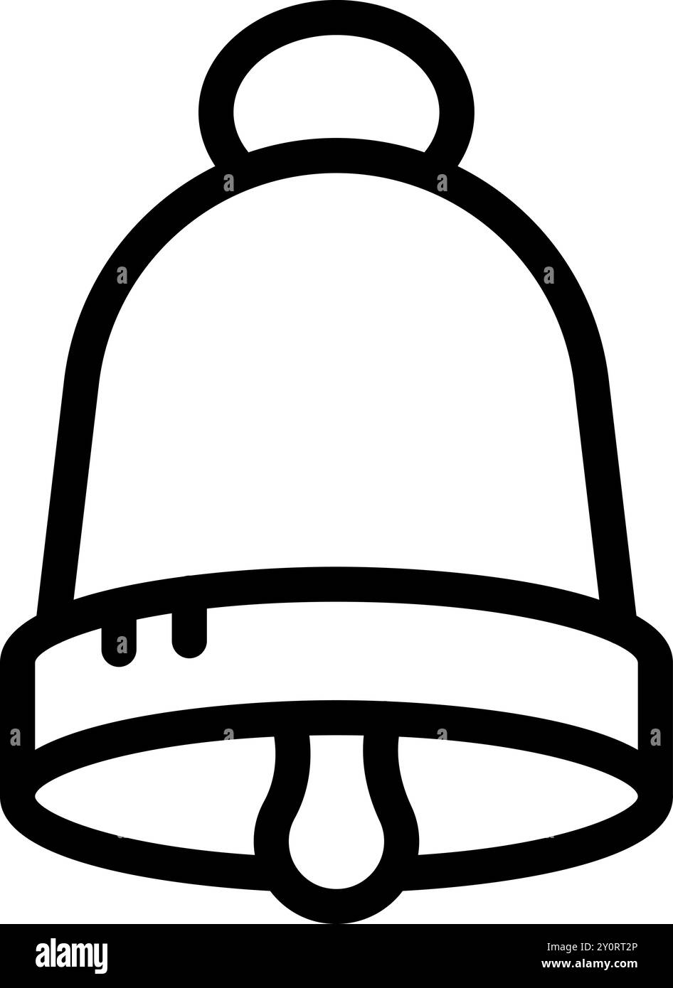 Simple bell icon with a bold outline, ideal for use in web design ...