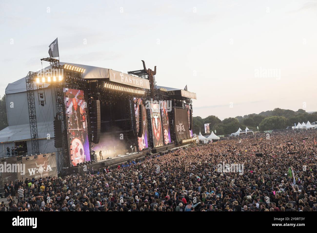 Main stages Faster and Harder at the Wacken Open Air in Wacken. The ...