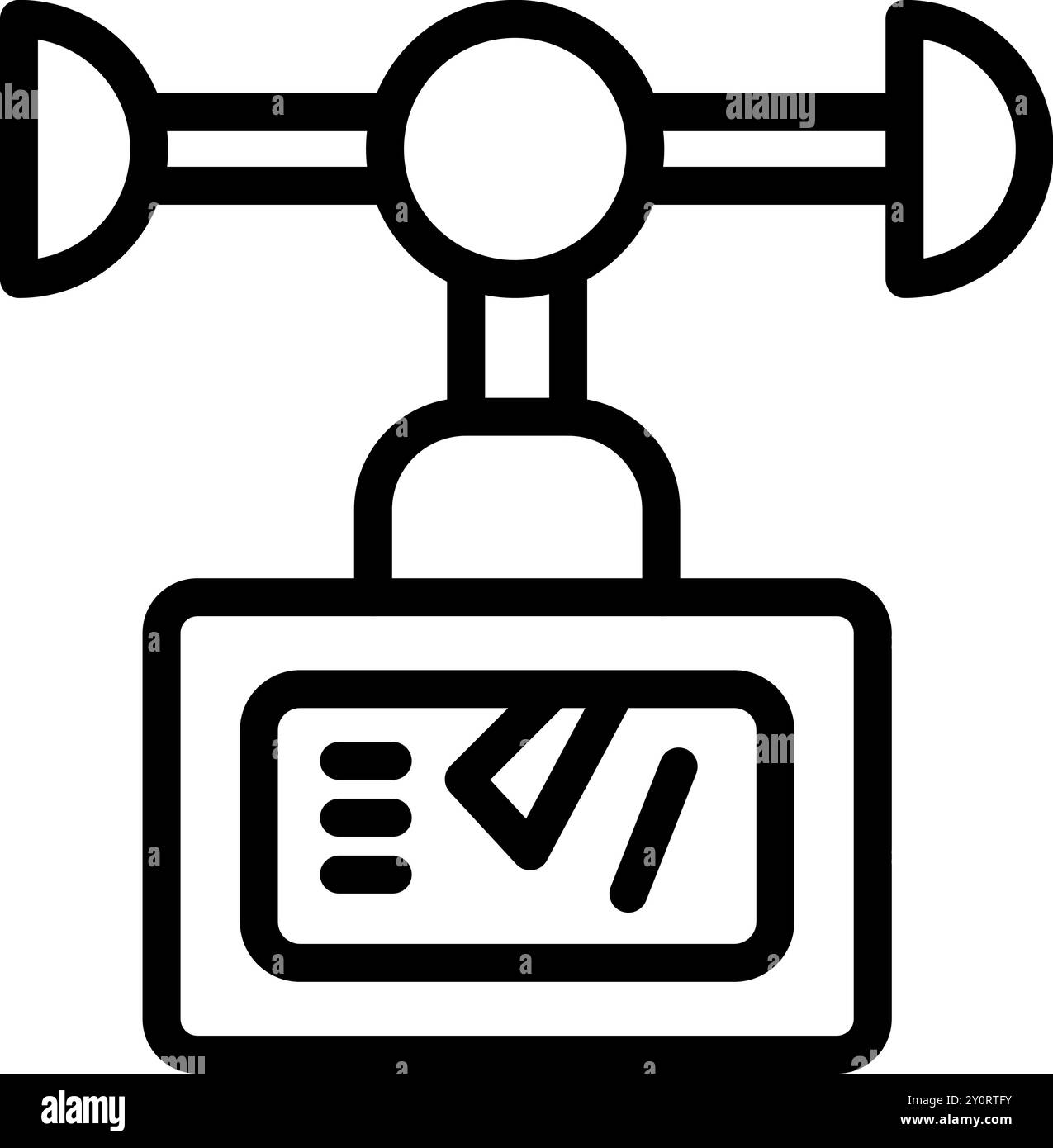 Home wireless anemometer measuring wind speed and direction icon Stock ...