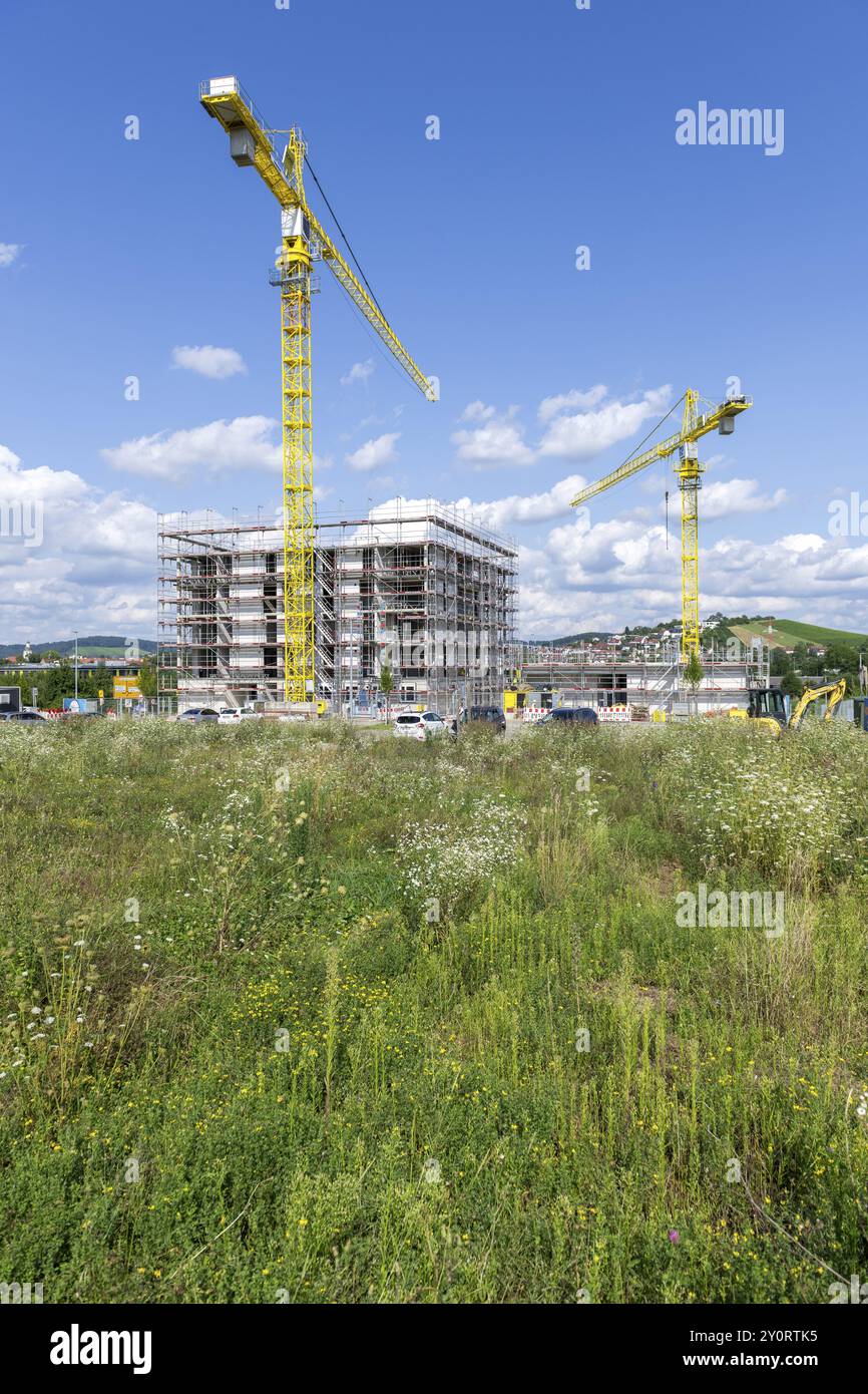 Housing construction, new construction of 50 flats, new development ...