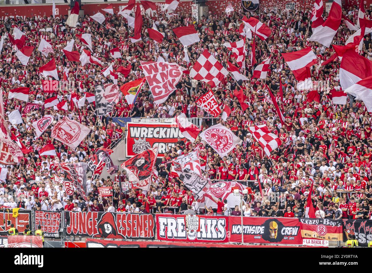 The football stadium of Rot-Weiss Essen, 3rd league, stadium at the ...