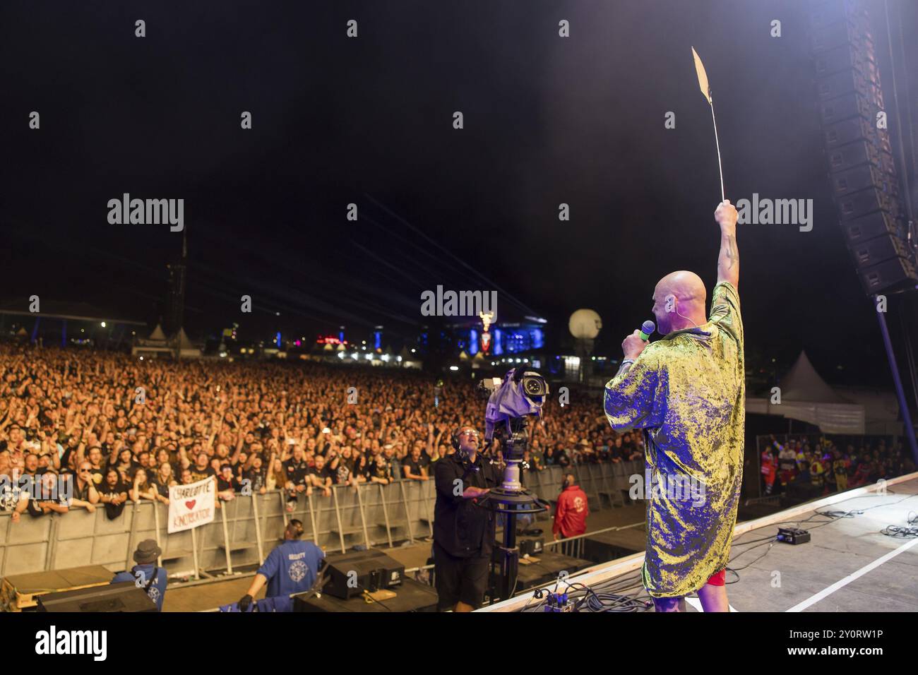 Stumpen (Gero Ivers), singer of the Berlin band Knorkator, at the ...