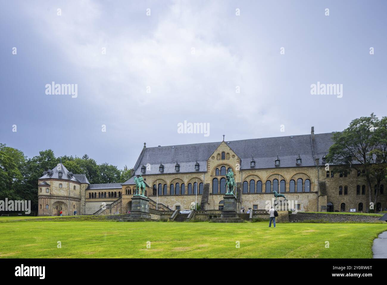 The imperial palace of Goslar covers an area of around 340 by 180 ...