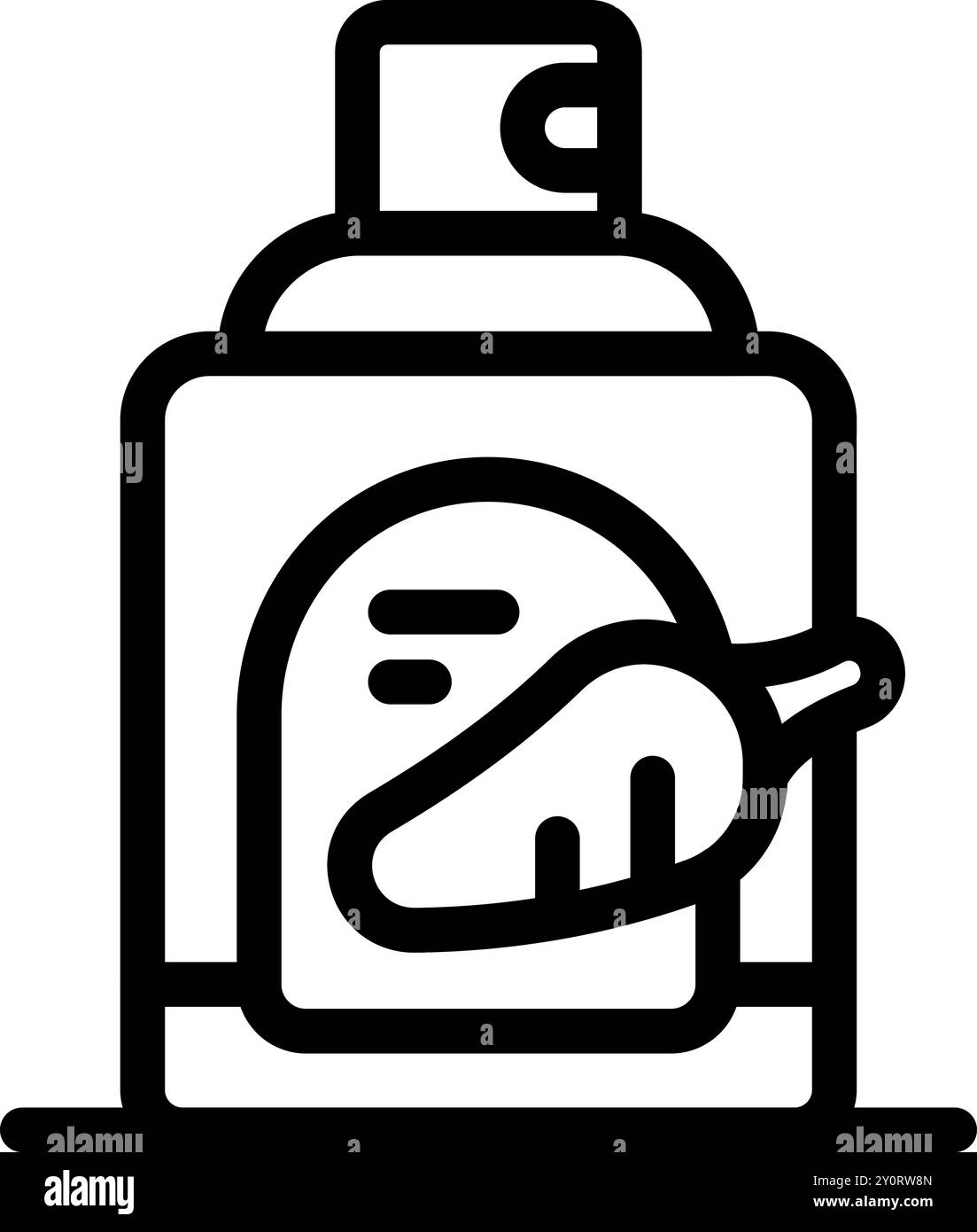 Pepper spray with chili pepper sign indicating a spicy self defense ...