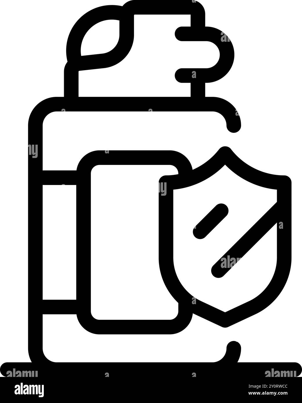 Simple line drawing shield protecting hi-res stock photography and ...